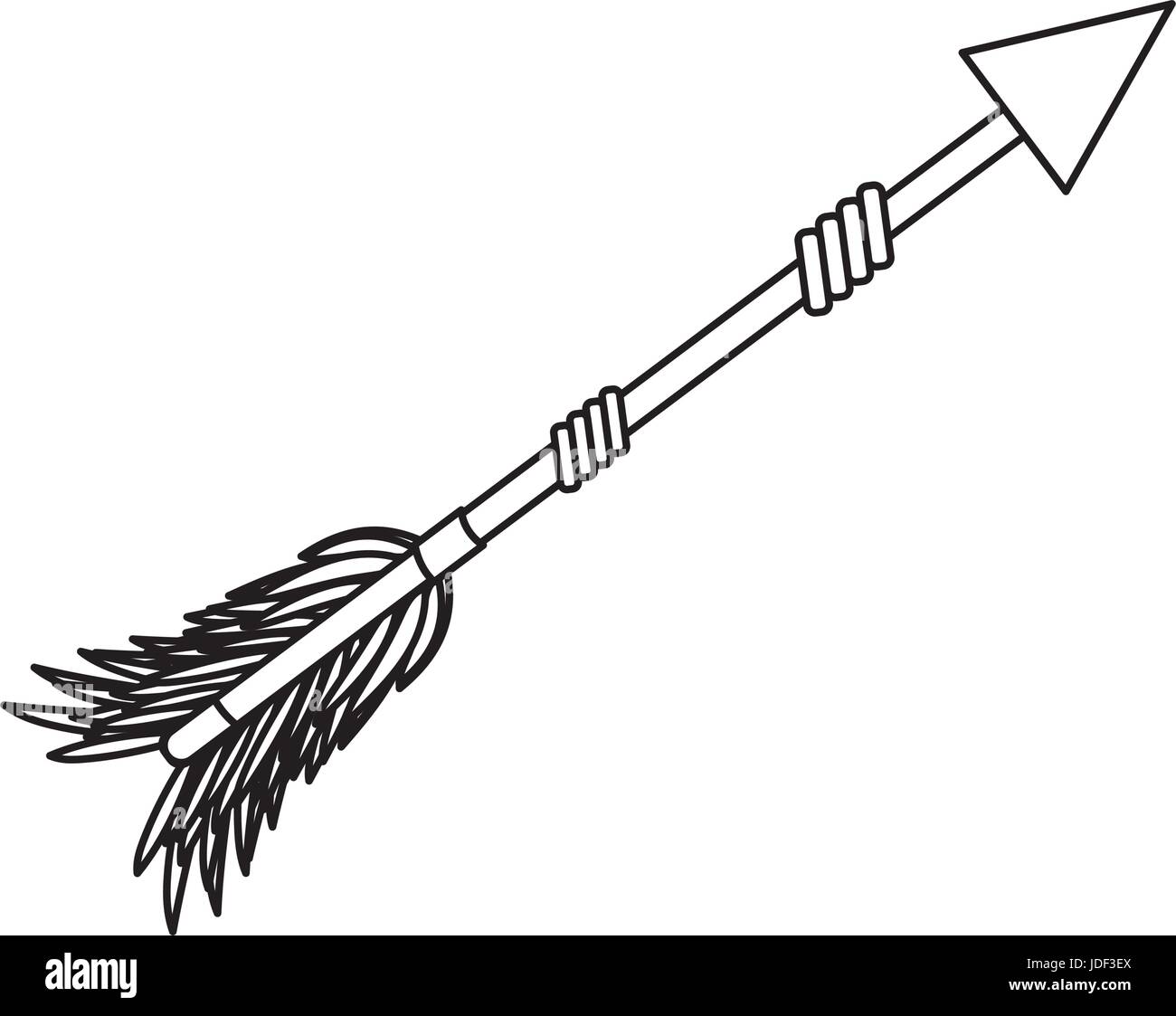 line rustic arrow with ornamental design Stock Vector Image & Art - Alamy