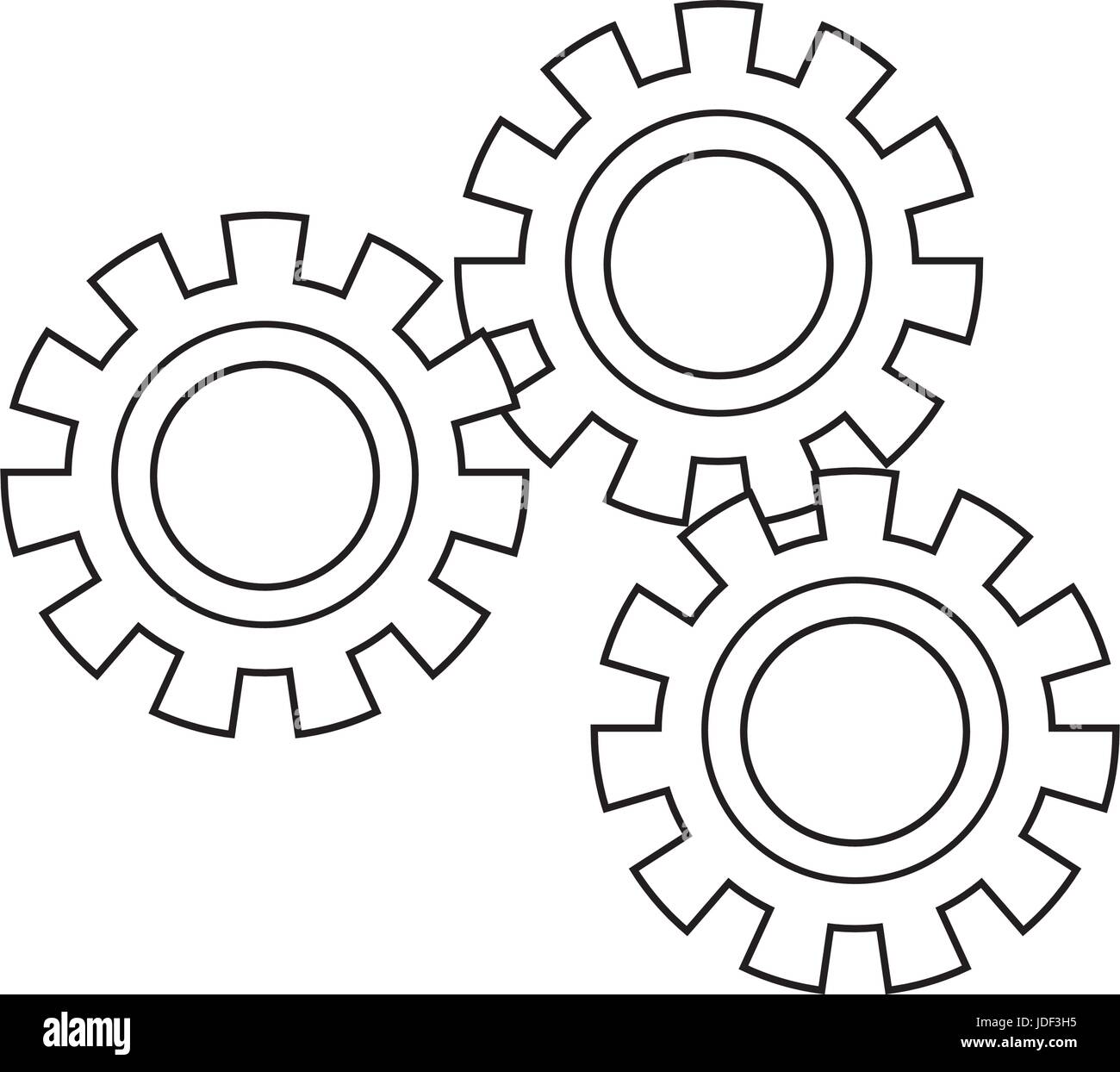 set gear wheel cog cooperation teamwork concept Stock Vector Image ...