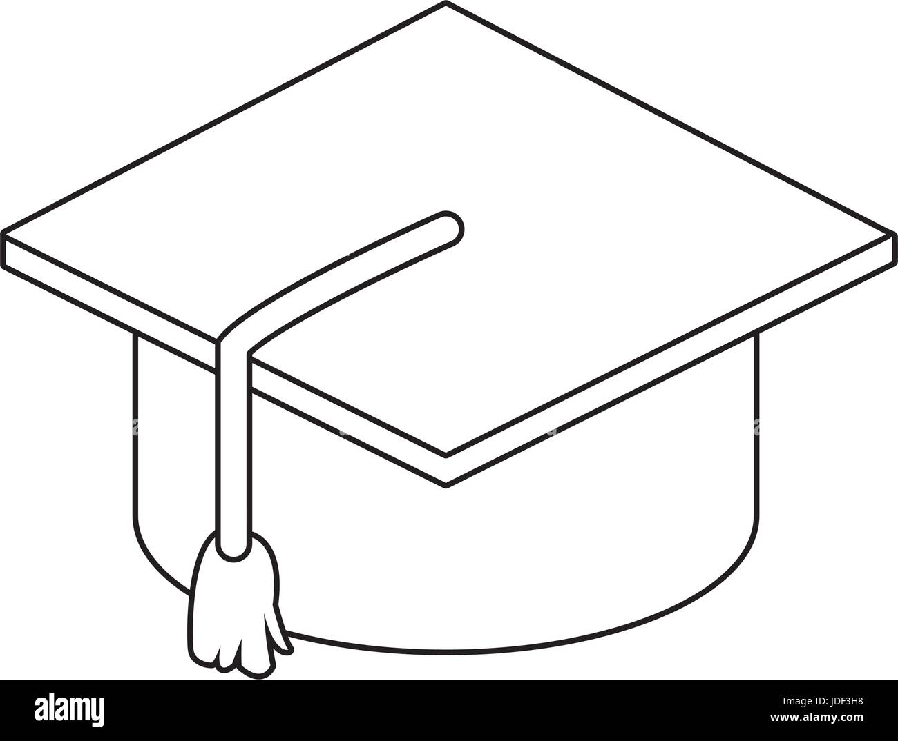 graduation cap accessory education success symbol Stock Vector Image ...