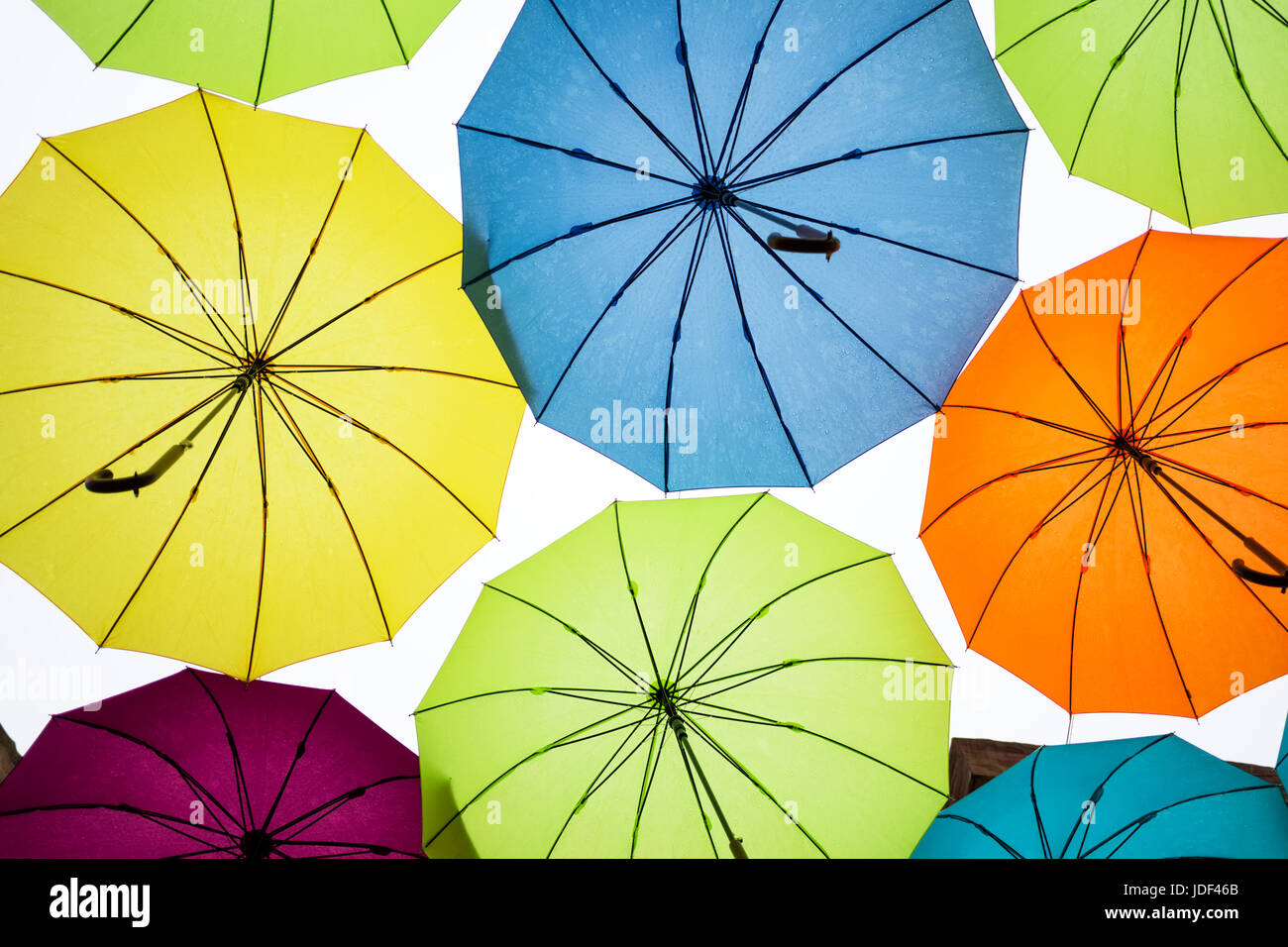 Umbrellas in the sky hi-res stock photography and images - Alamy