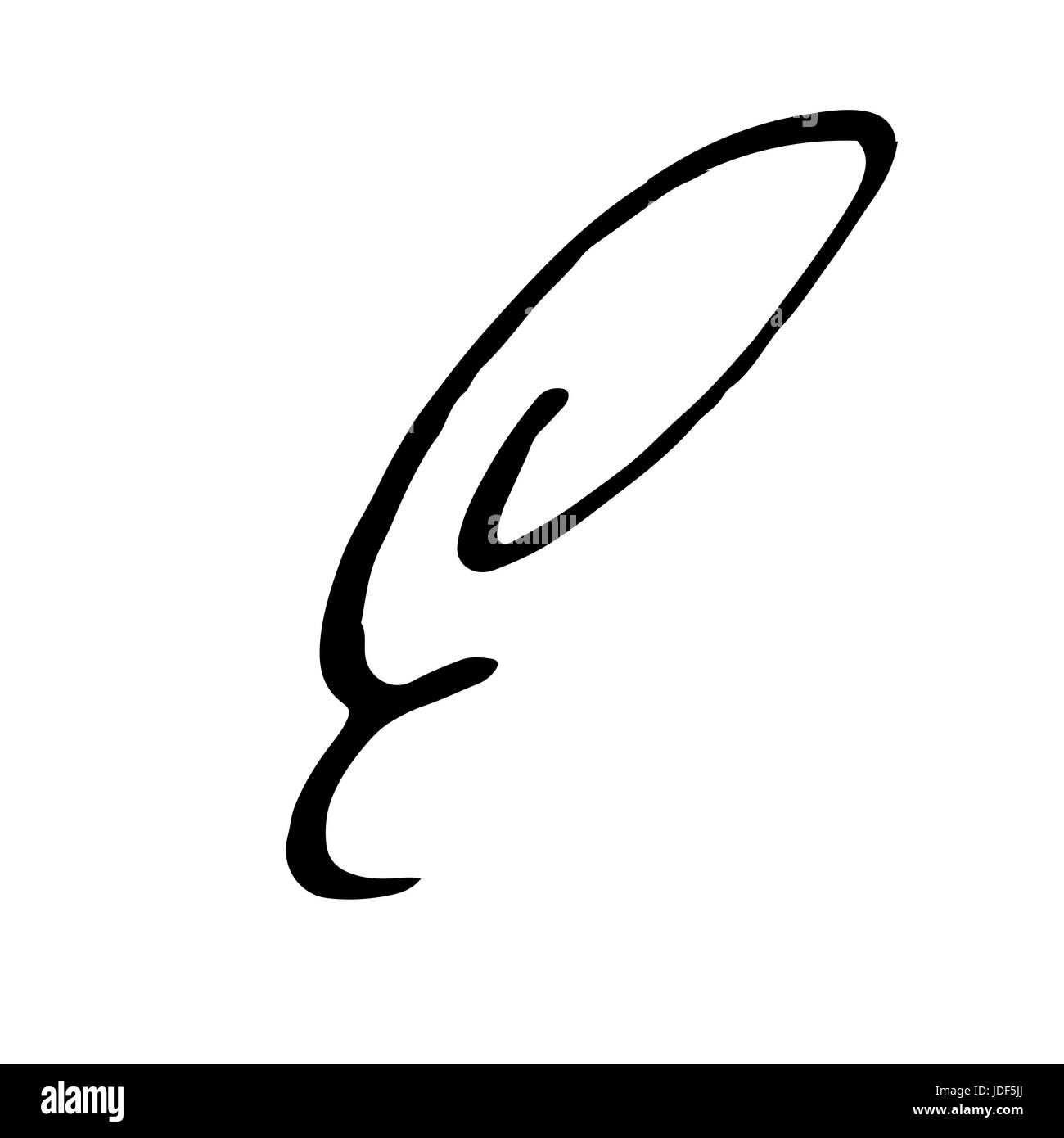 Letter E. Handwritten by dry brush. Rough strokes font. Vector ...