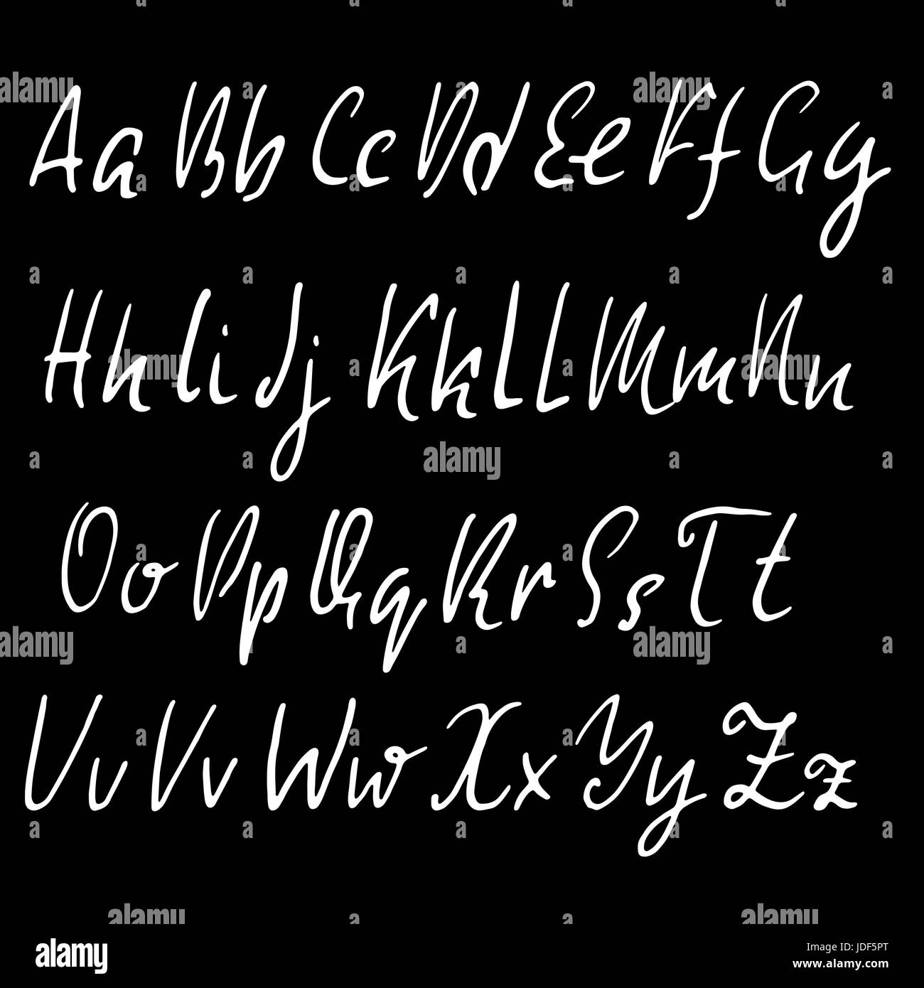 Hand drawn elegant calligraphy font. Modern brush lettering. Grunge ...