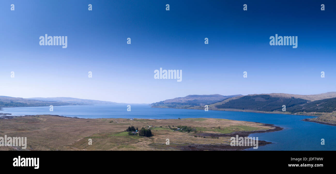 Aerialview of Loch Scridain, Isle of Mull, Inner Hebrides Stock Photo ...