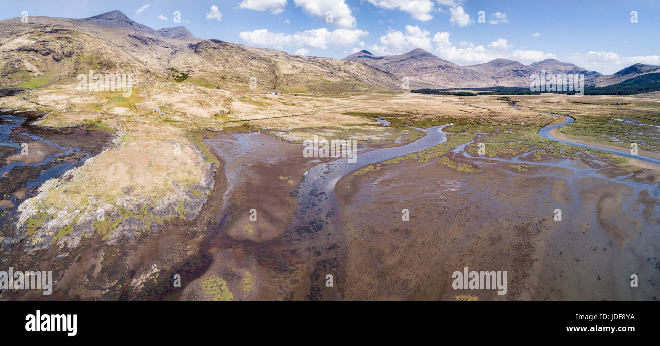 Aerial view of Loch Beg, Isle of Mull, Inner Hebrides, Argyll and Bute ...