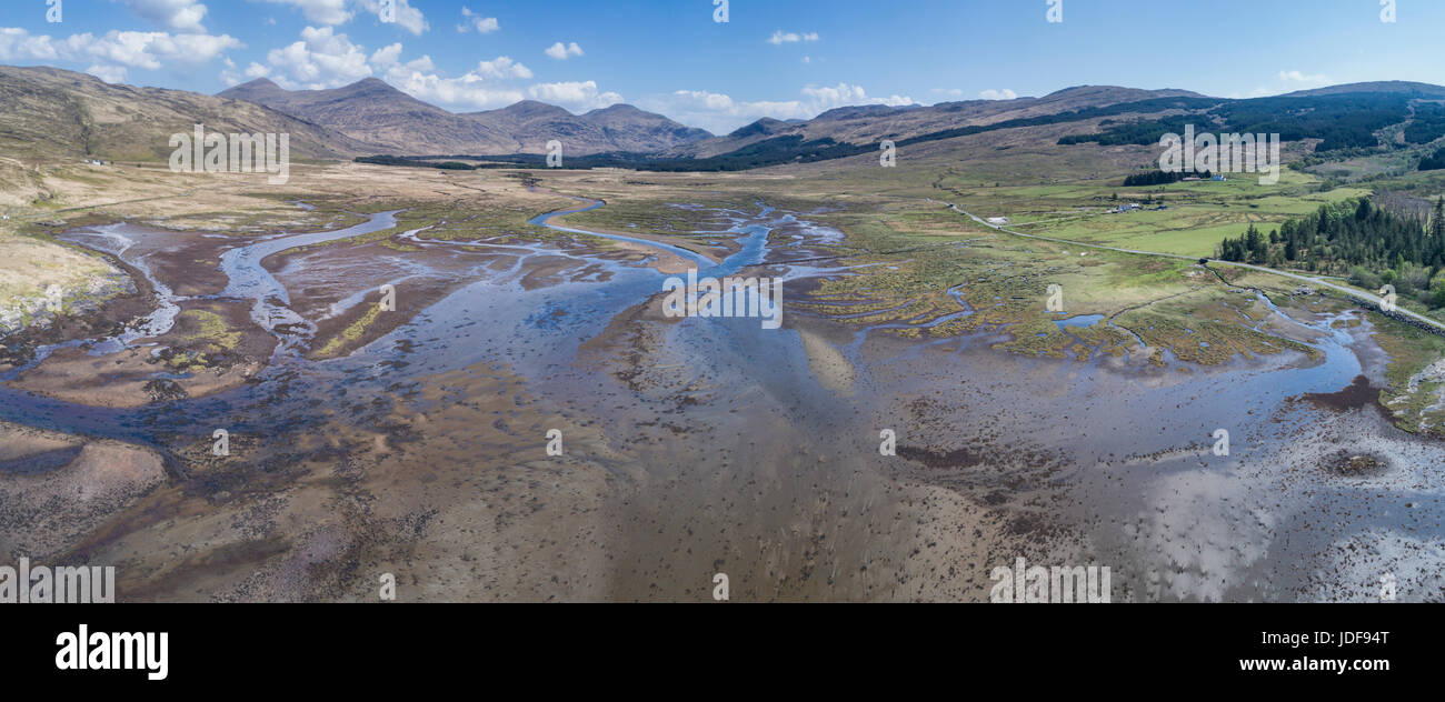 Aerial view of Loch Beg, Isle of Mull, Inner Hebrides, Argyll and Bute ...