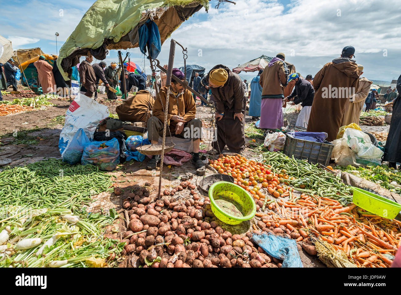 Traditional farmer market in Morocco Stock Photo - Alamy