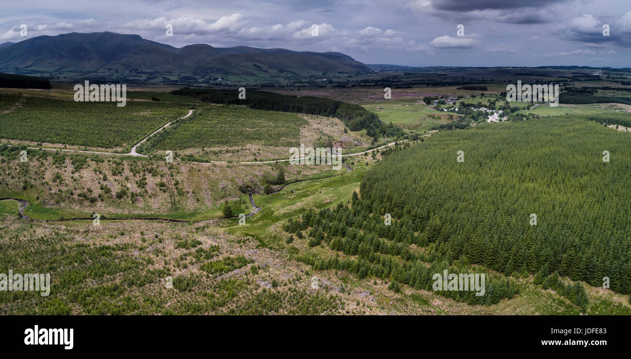 Matterdale aerial panorama Stock Photo - Alamy