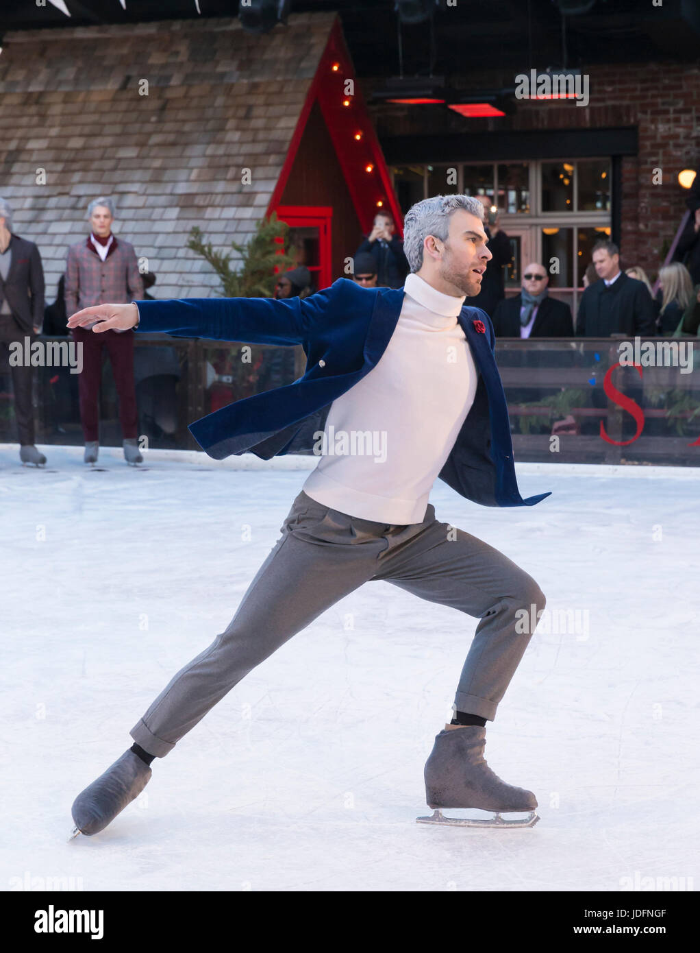 NEW YORK, NY - January 30, 2017: Canadian skater Eric Radford skates at ...