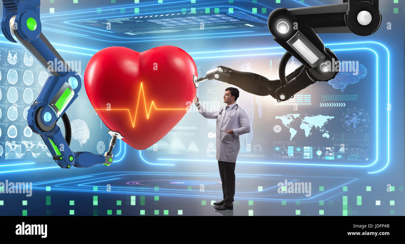 Heart surgery done by robotic arm Stock Photo - Alamy