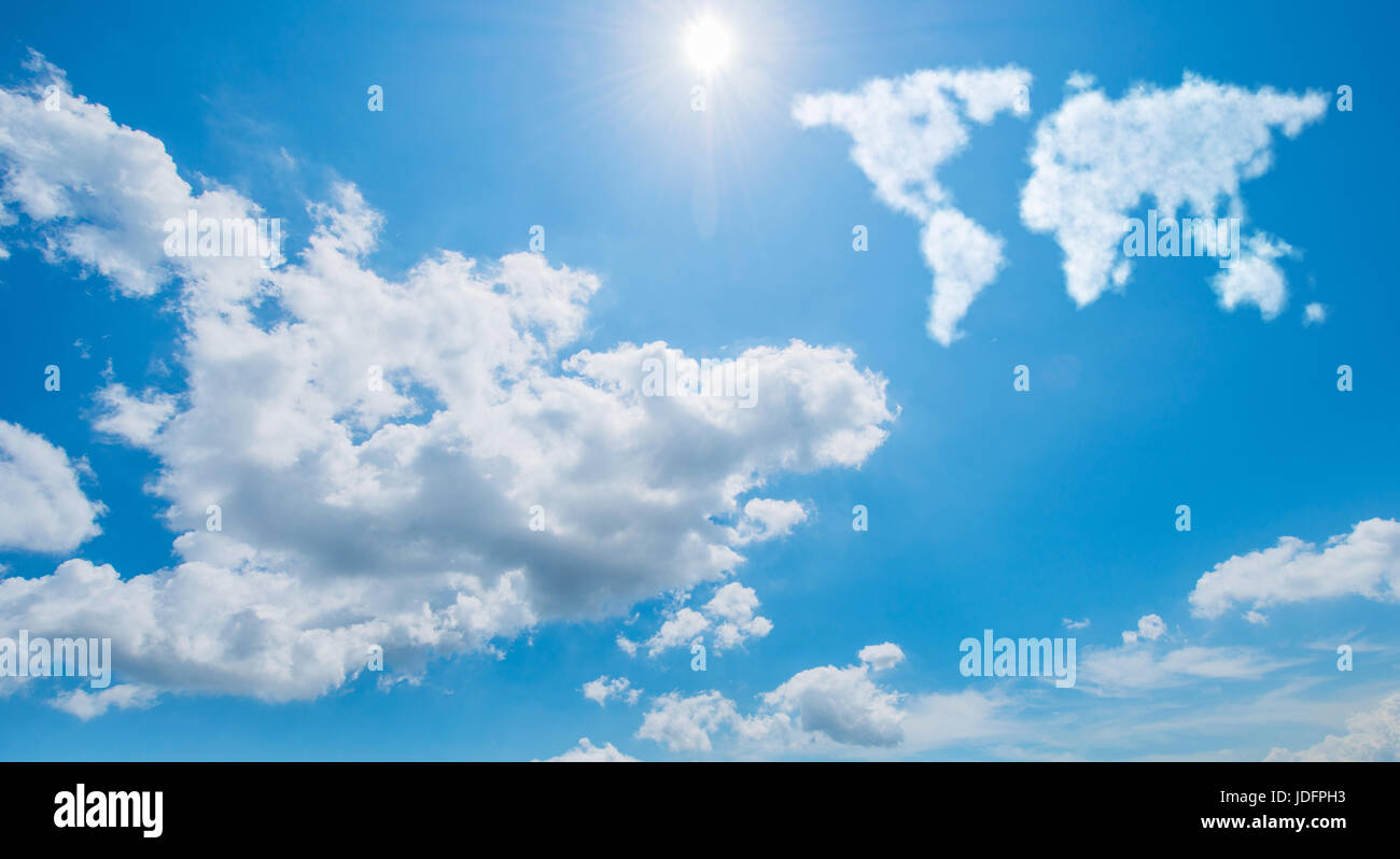 World map made of clouds in nature concept Stock Photo - Alamy