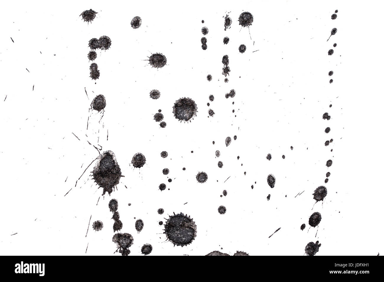 Abstract black ink splash. Ink blots. Elements of design. Water-soluble ...