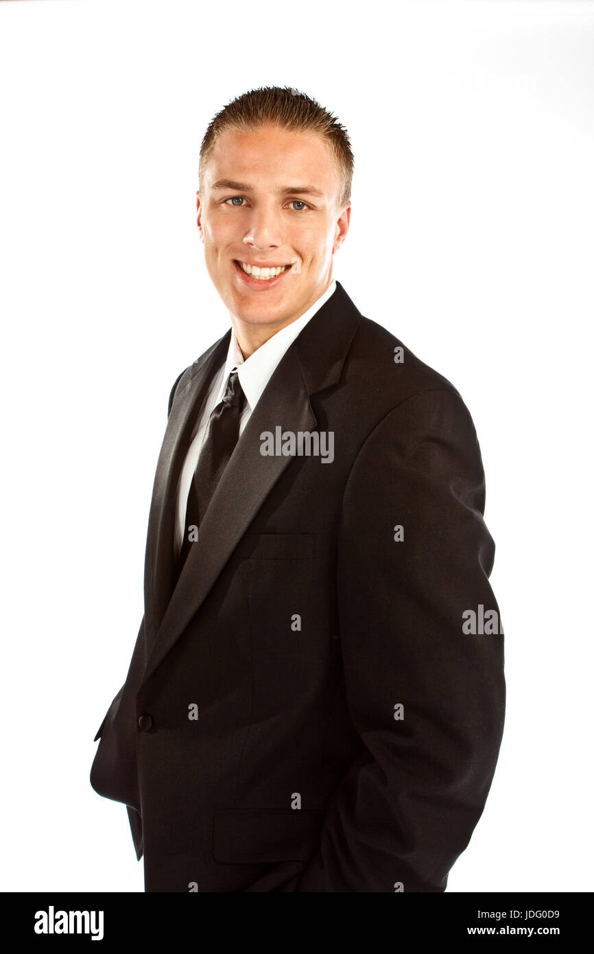 Well dressed man isolated on white Stock Photo - Alamy