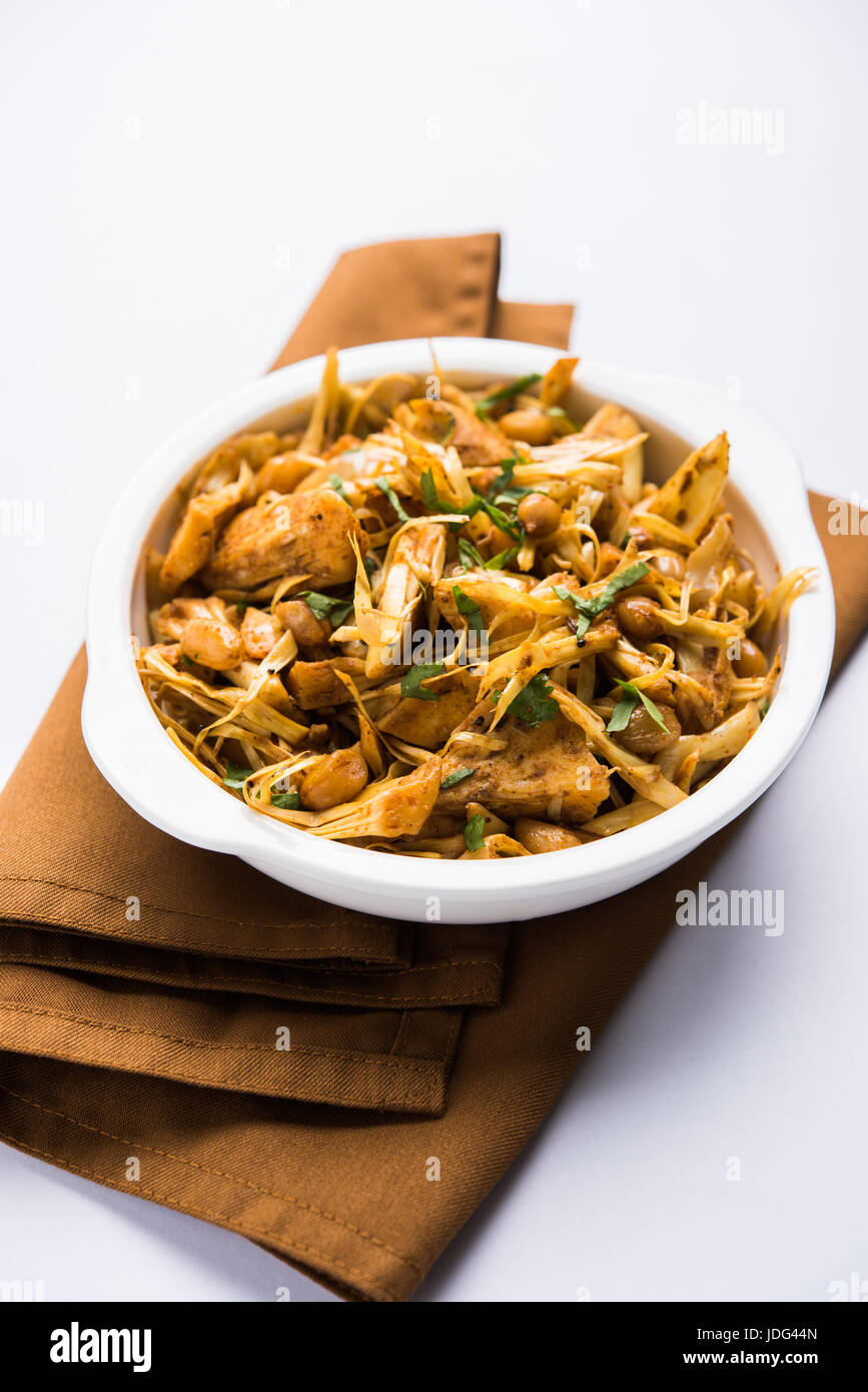 Kathal ki Sukhi Sabzi or bhaji or jackfruit vegetable recipe of fanas ...