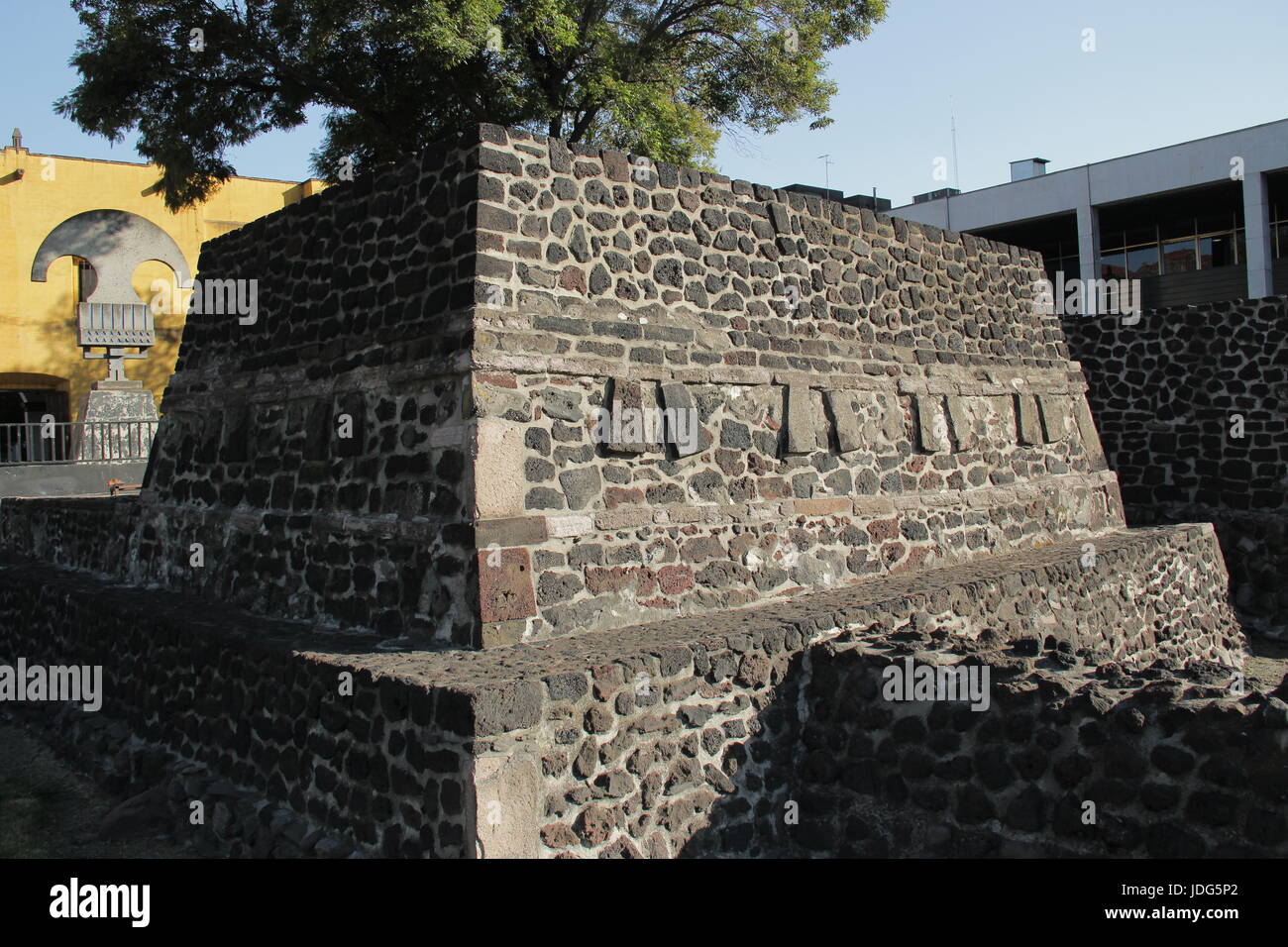 Square of the three cultures. Tlatelolco. Plaze de tres culturas Stock ...