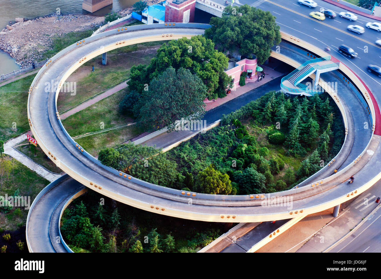 The curve of the eye bridge winding Stock Photo - Alamy