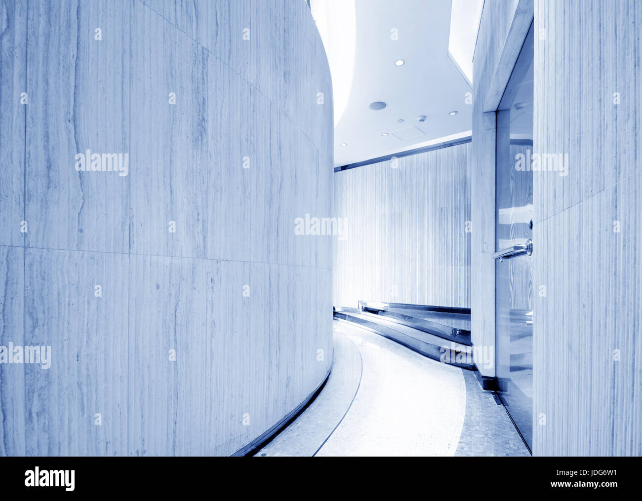 A long corridor, modern building interiors Stock Photo - Alamy