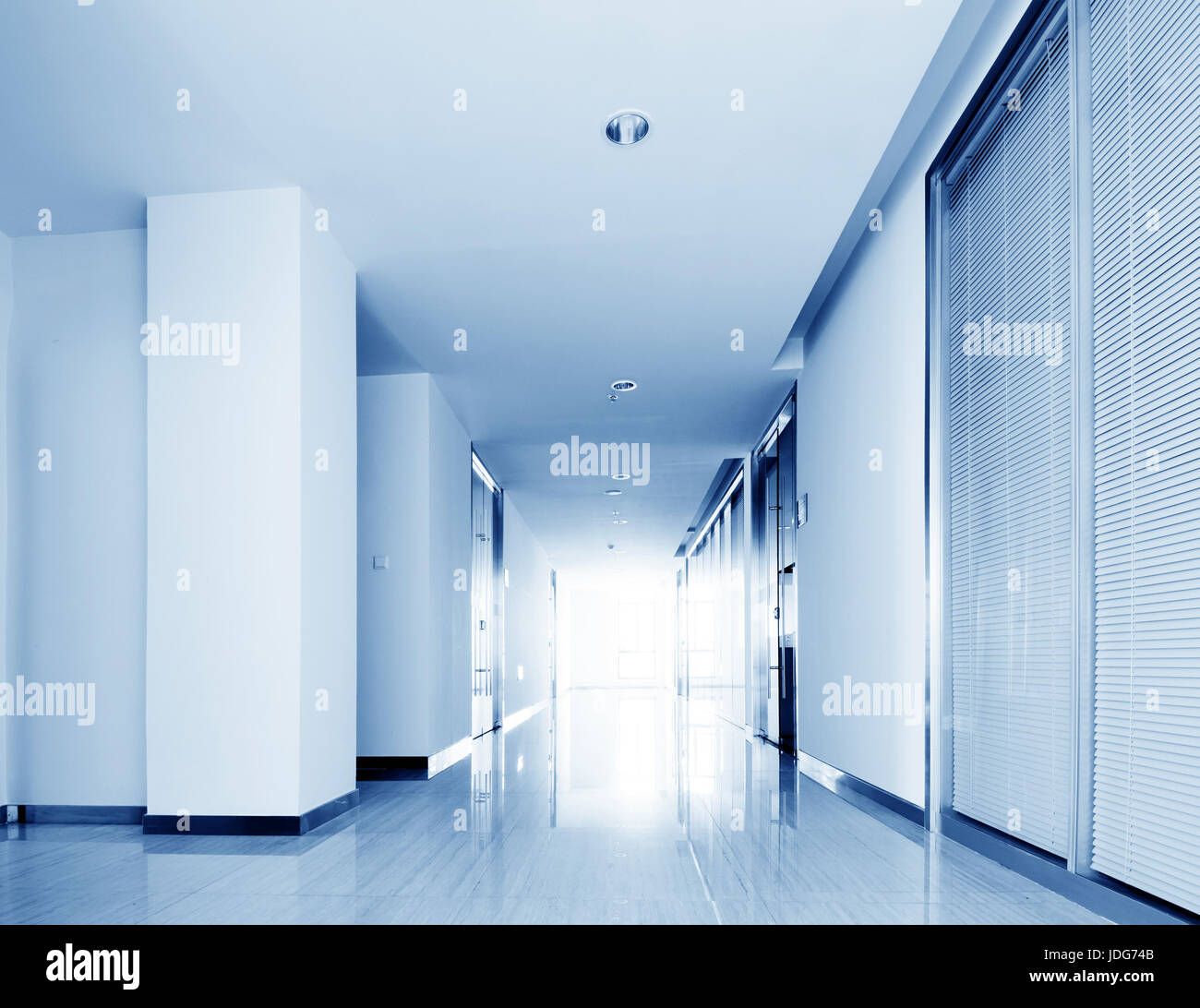 Corridors, wide-angle shots, there is sense of perspective Stock Photo ...