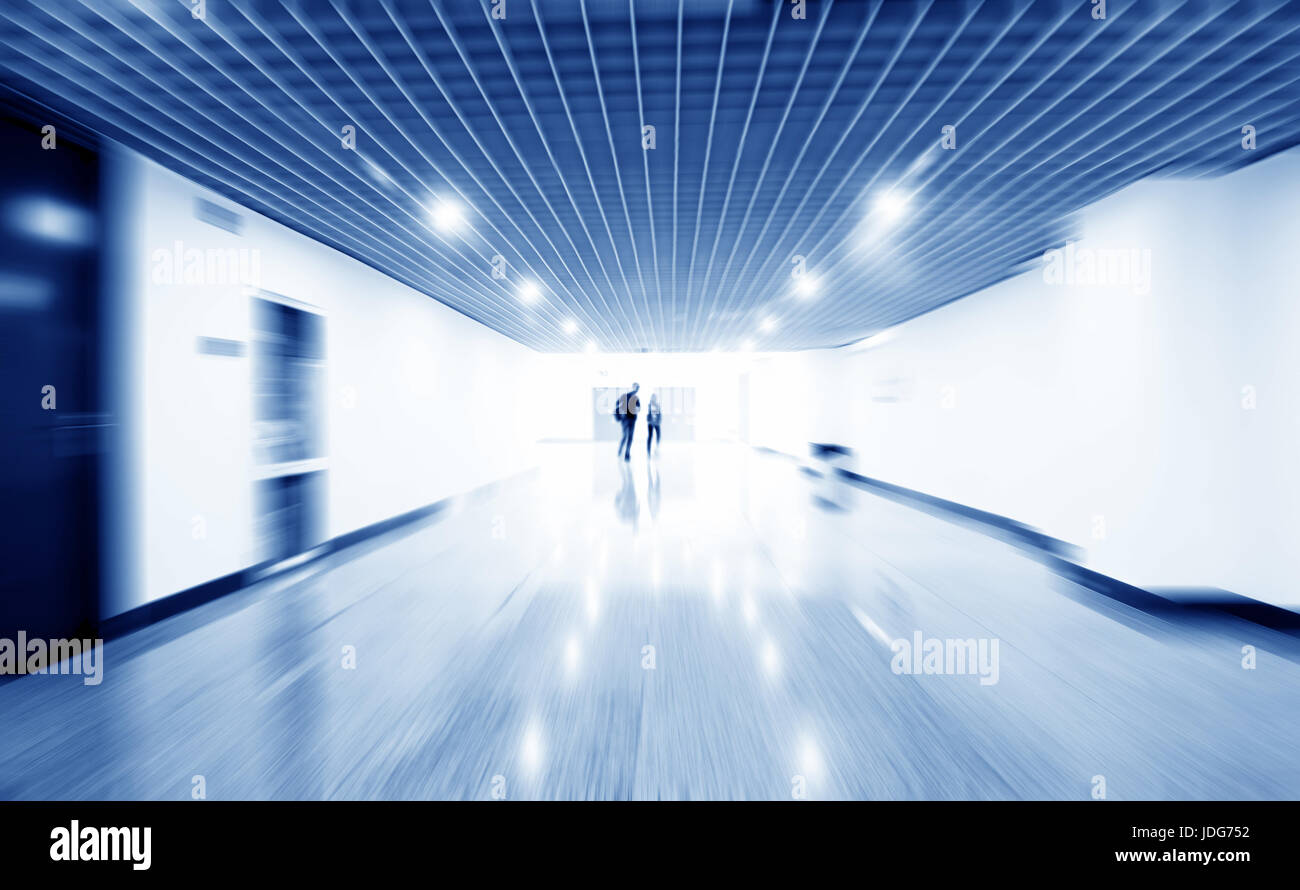 A long corridor, modern building interiors Stock Photo - Alamy