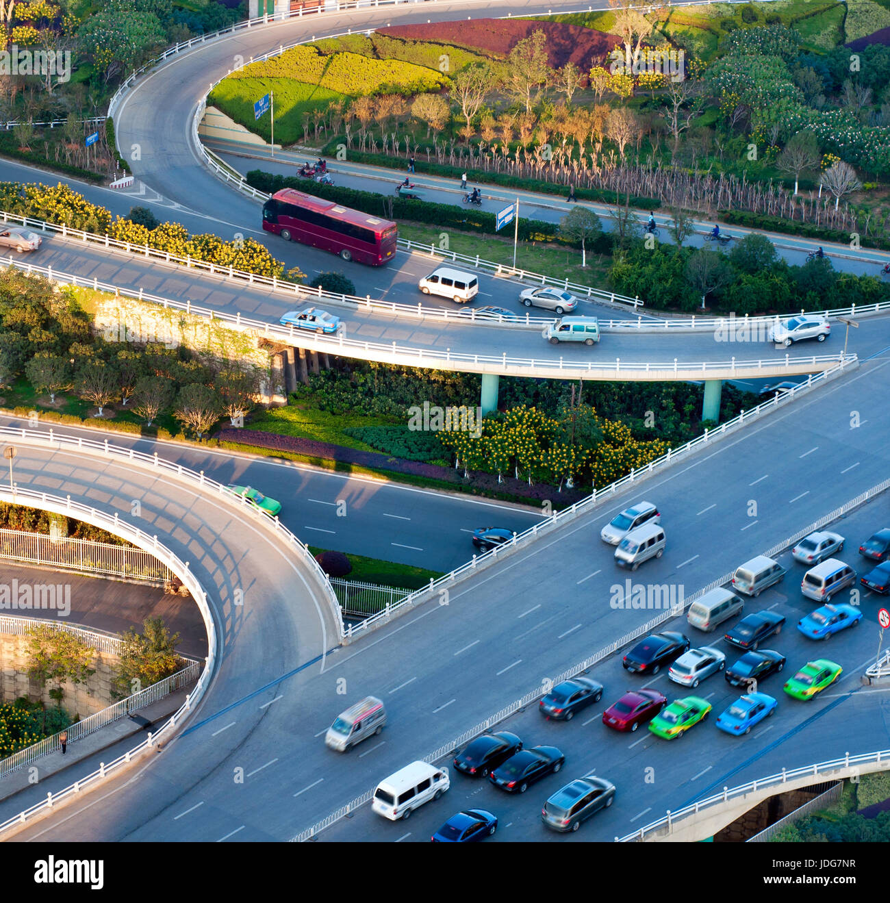 Aerial view of the Stack Interchange Stock Photo - Alamy