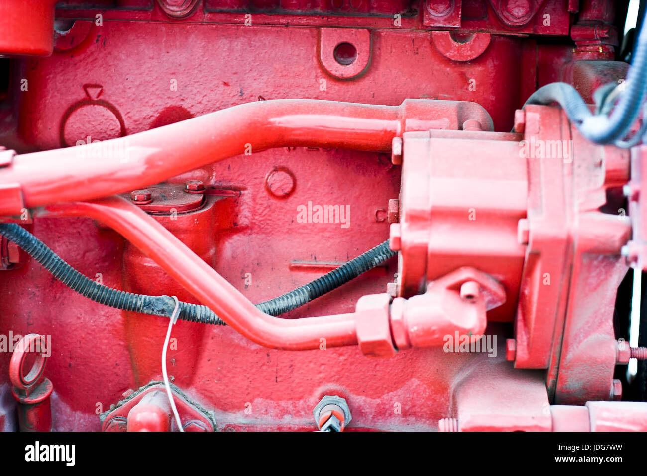 Parts of Diesel engine of truck/tractor Stock Photo - Alamy