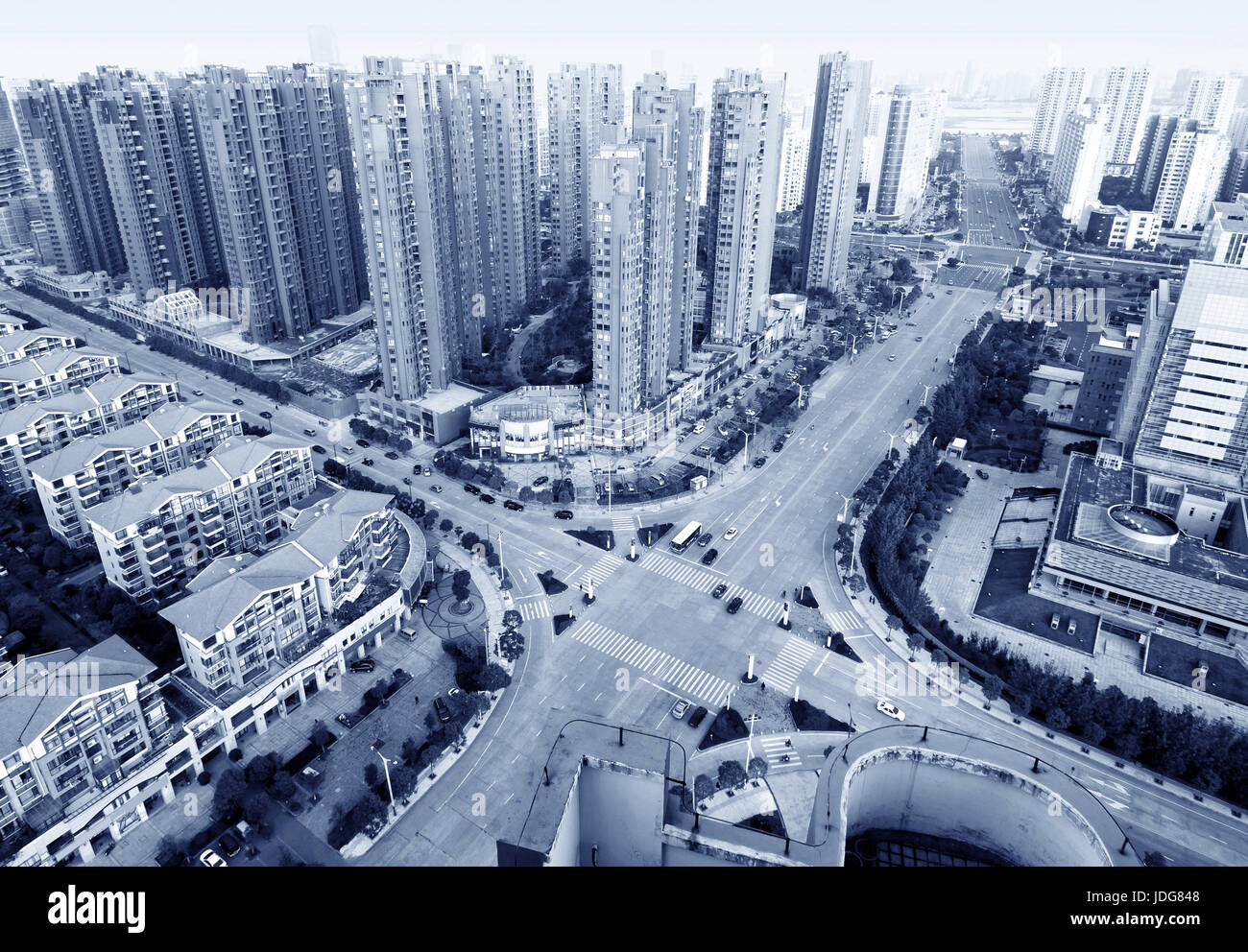 Aerial view of Shanghai city Stock Photo - Alamy