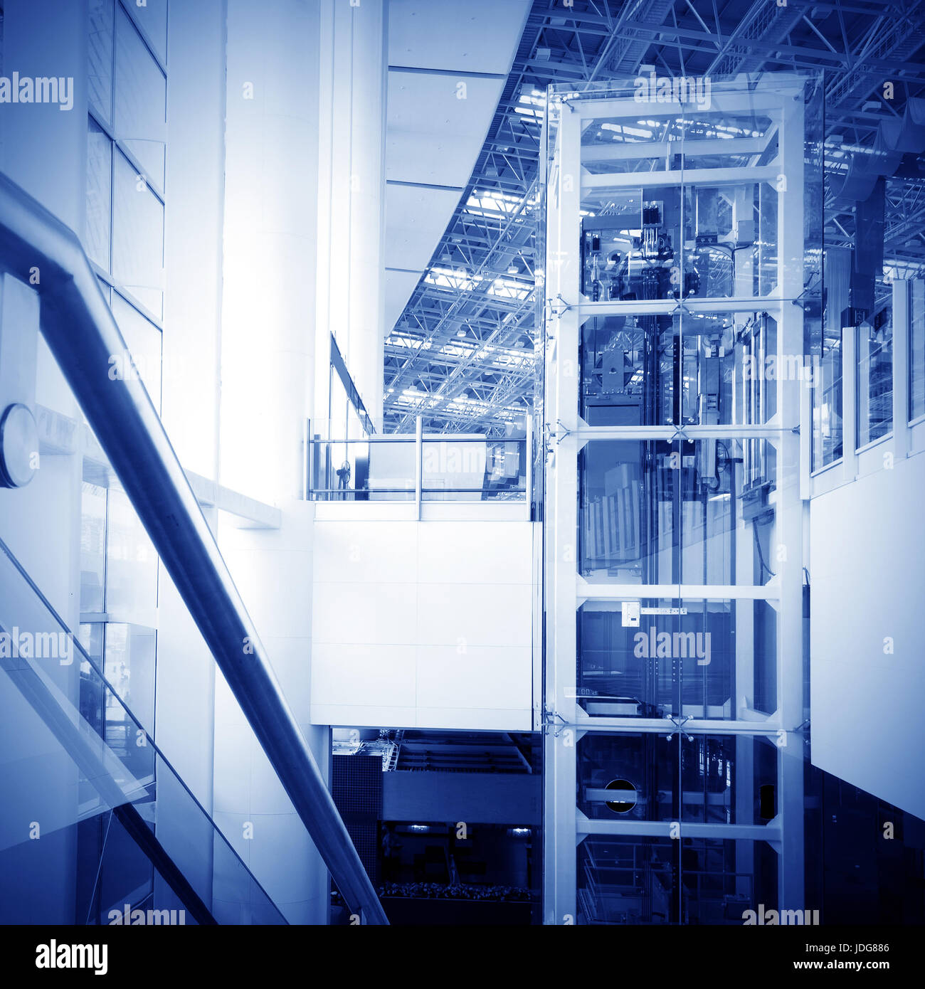 futuristic elevator in the modern building at shanghai china Stock ...