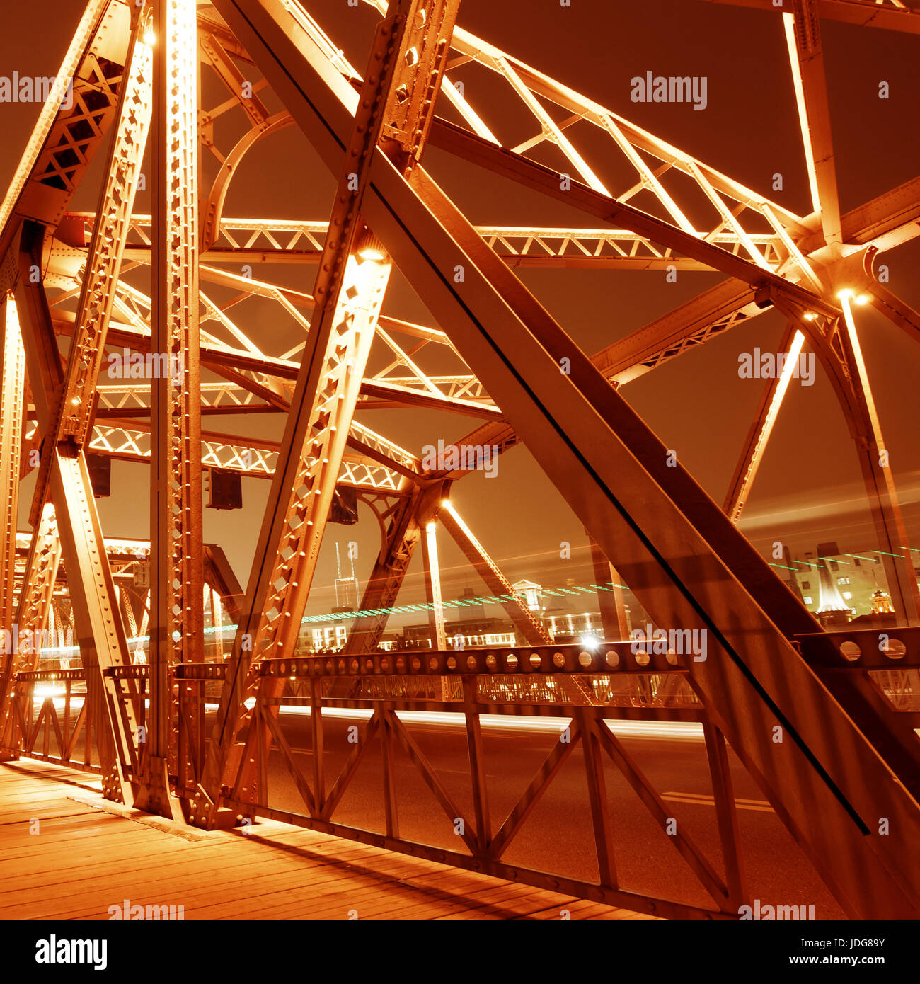Support above the bridge, steel structure close-up Stock Photo - Alamy