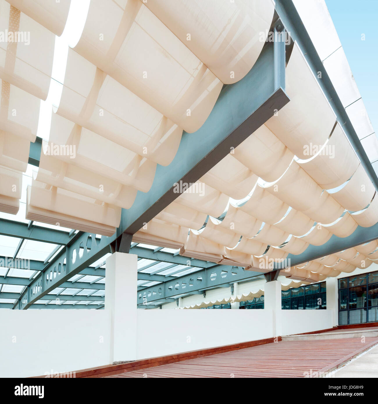 Awning roof top floor in the office Stock Photo - Alamy