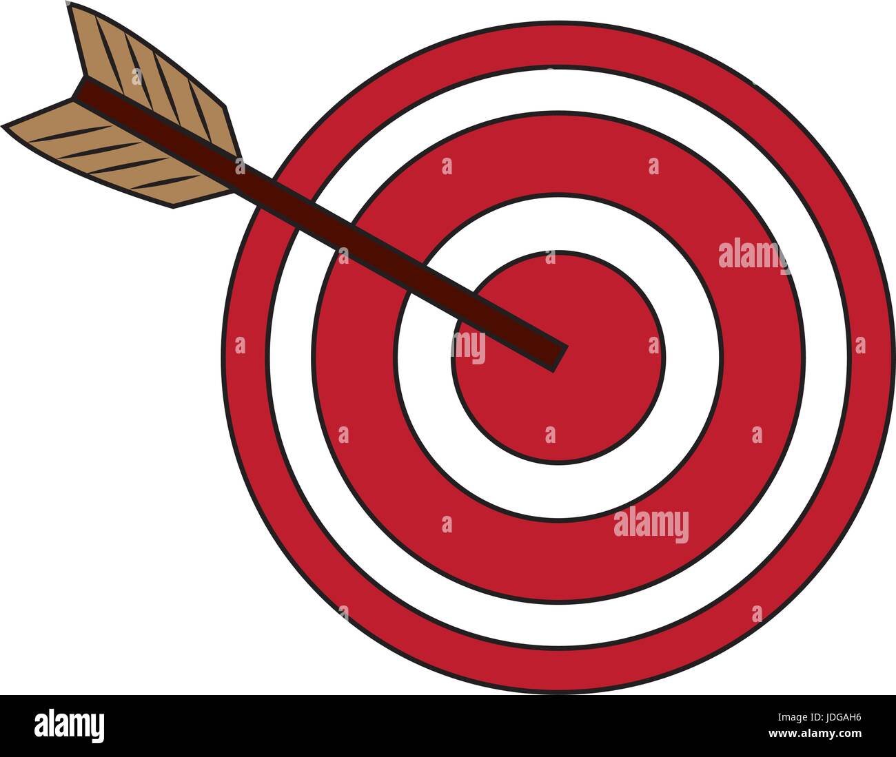 arrow hitting a target business solution concept Stock Vector Image ...