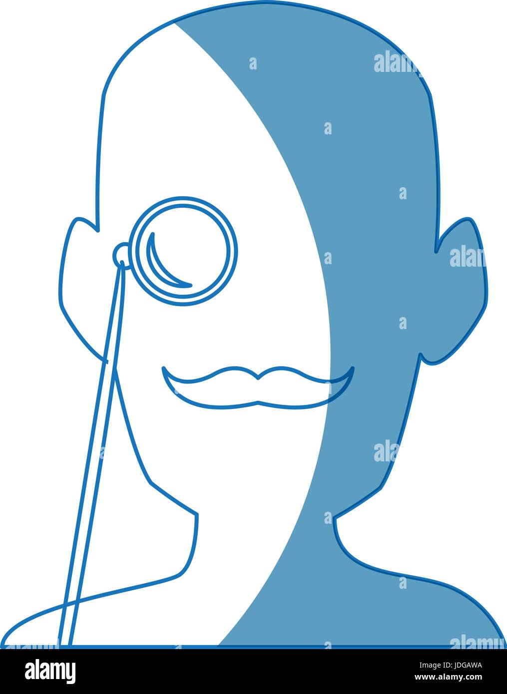Old man monocle Stock Vector Images - Alamy