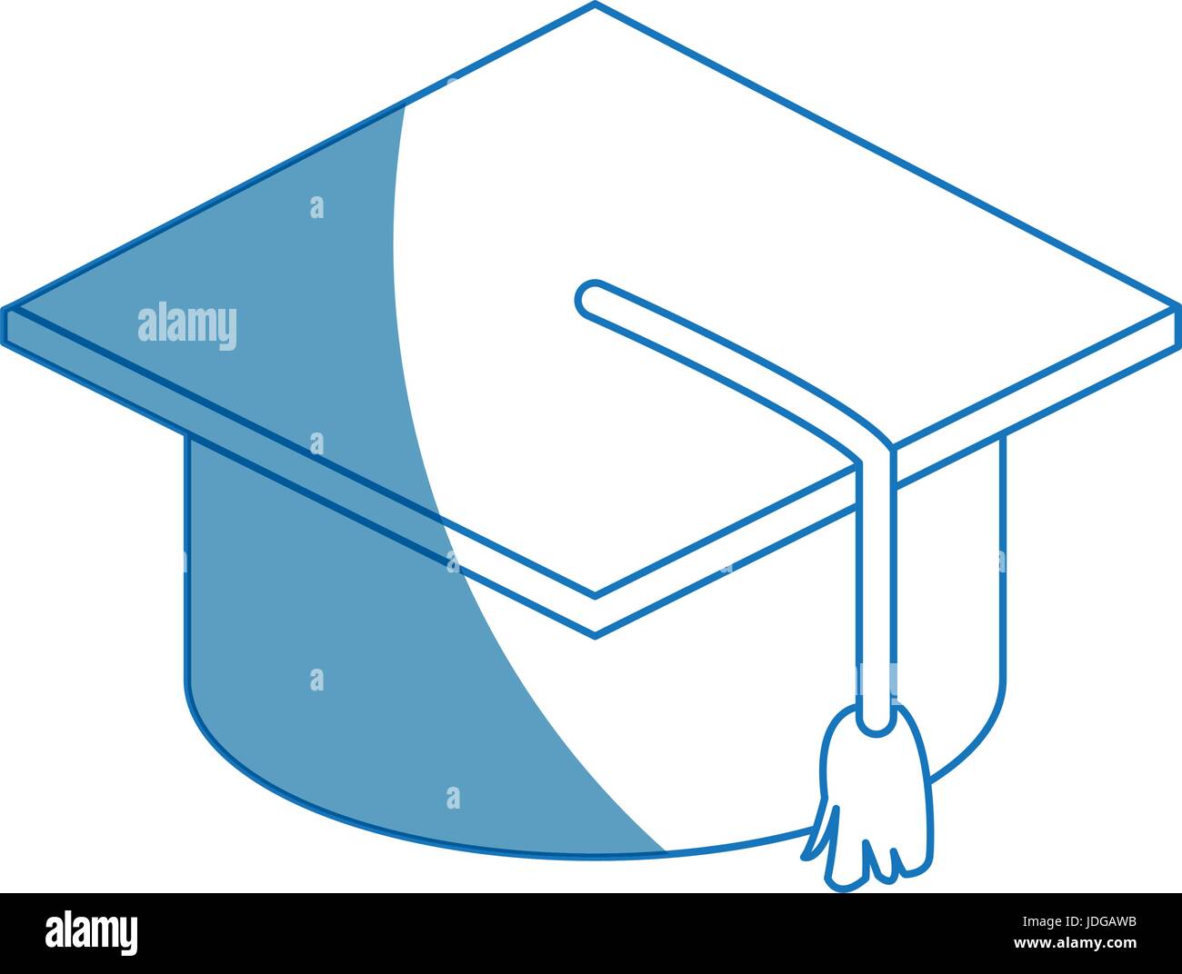 graduation cap accessory education success symbol Stock Vector Image ...