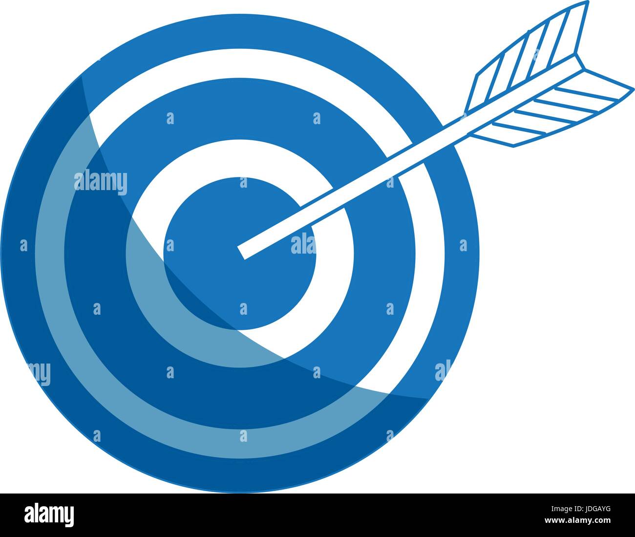 arrow hitting a target business solution concept Stock Vector Image ...