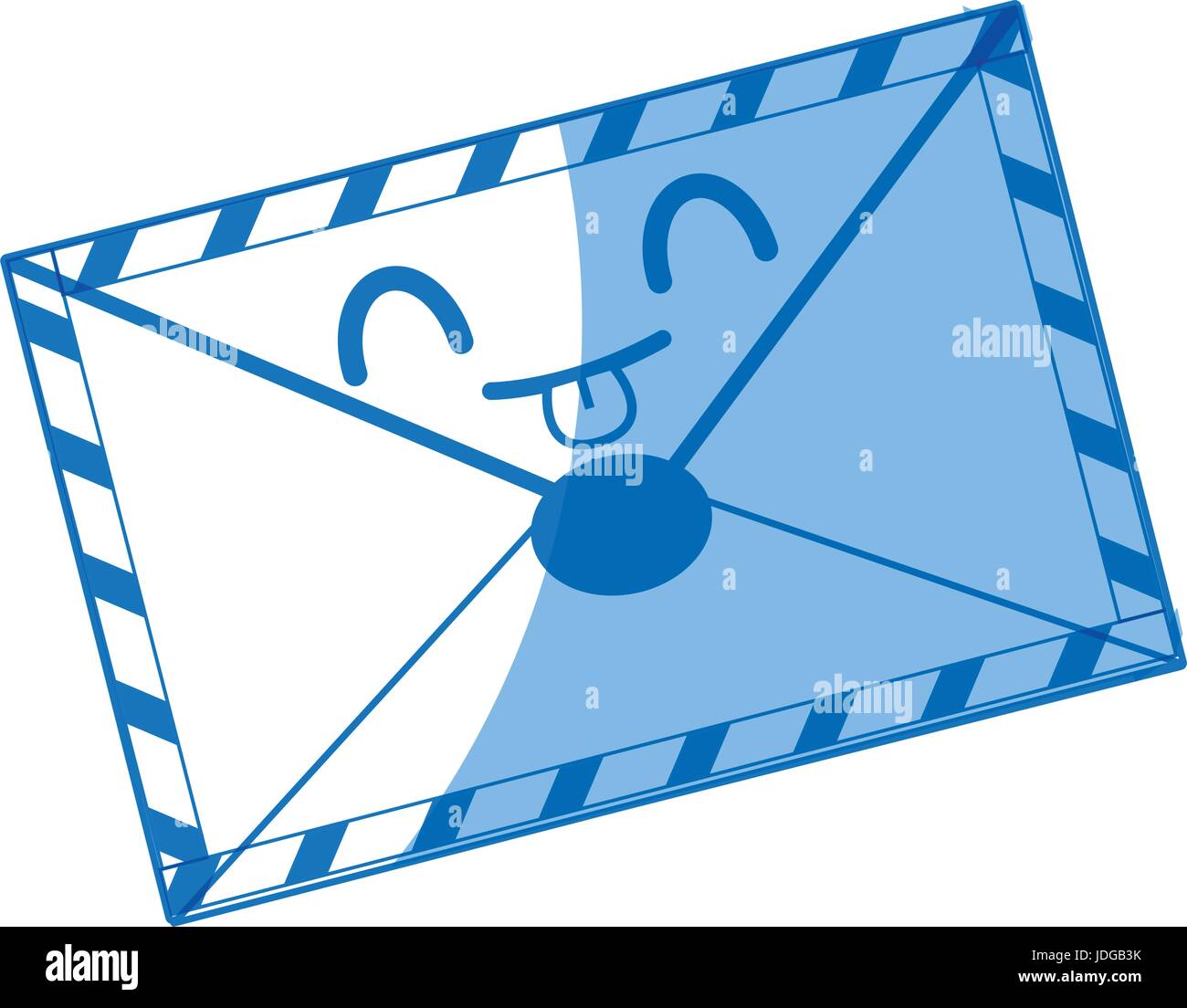kawaii mail envelope postal stamp letter symbol Stock Vector Image ...