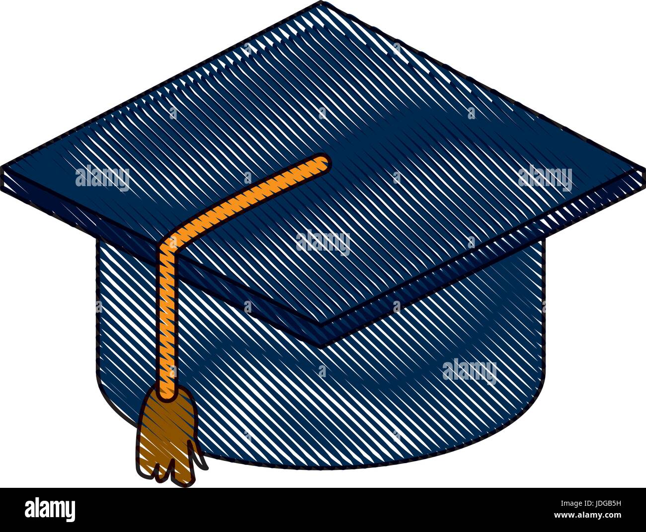 graduation cap accessory education success symbol Stock Vector Image ...