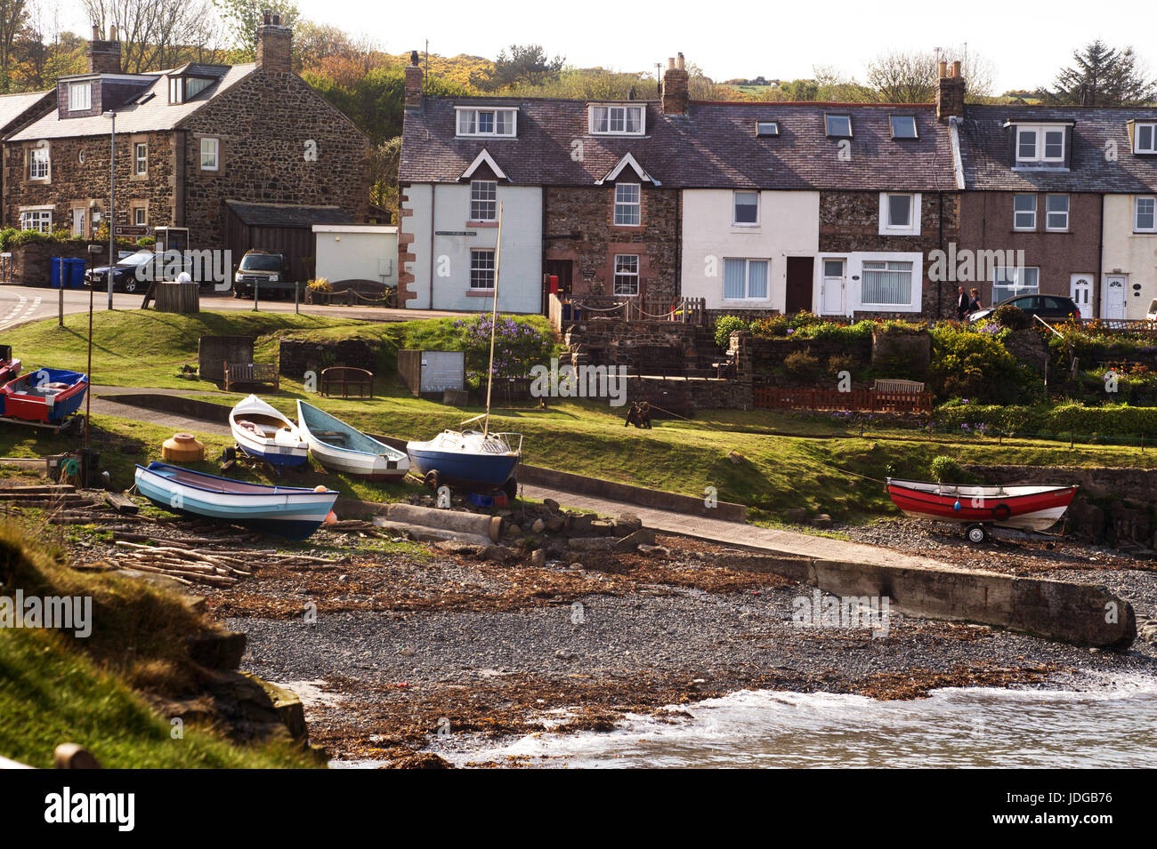 Craster harbour, Northumberland Stock Photo - Alamy
