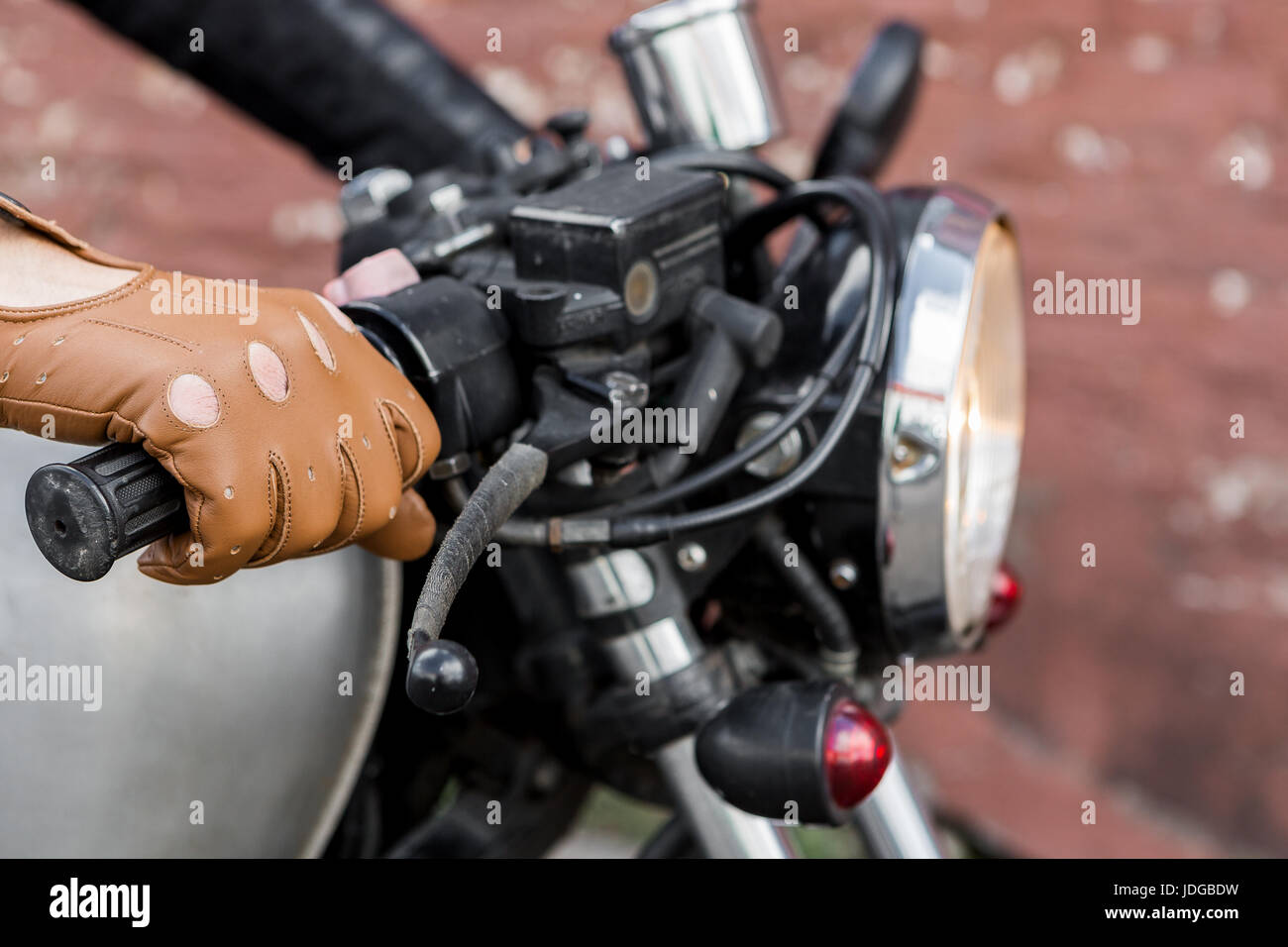 Motorbike throttle hand hi-res stock photography and images - Alamy