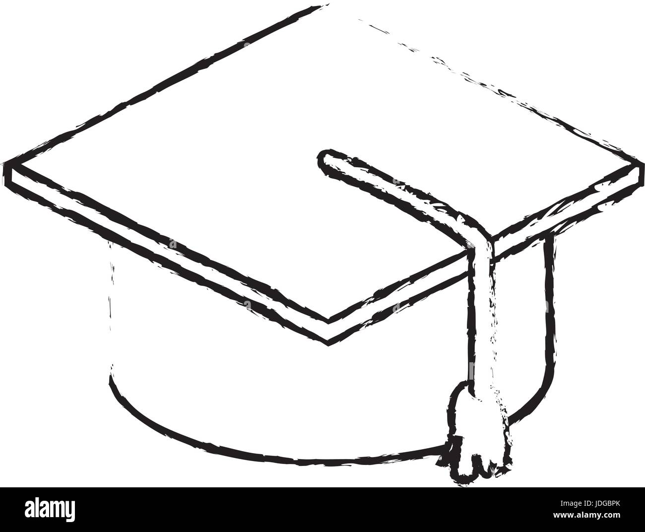 graduation cap accessory education success symbol Stock Vector Image ...