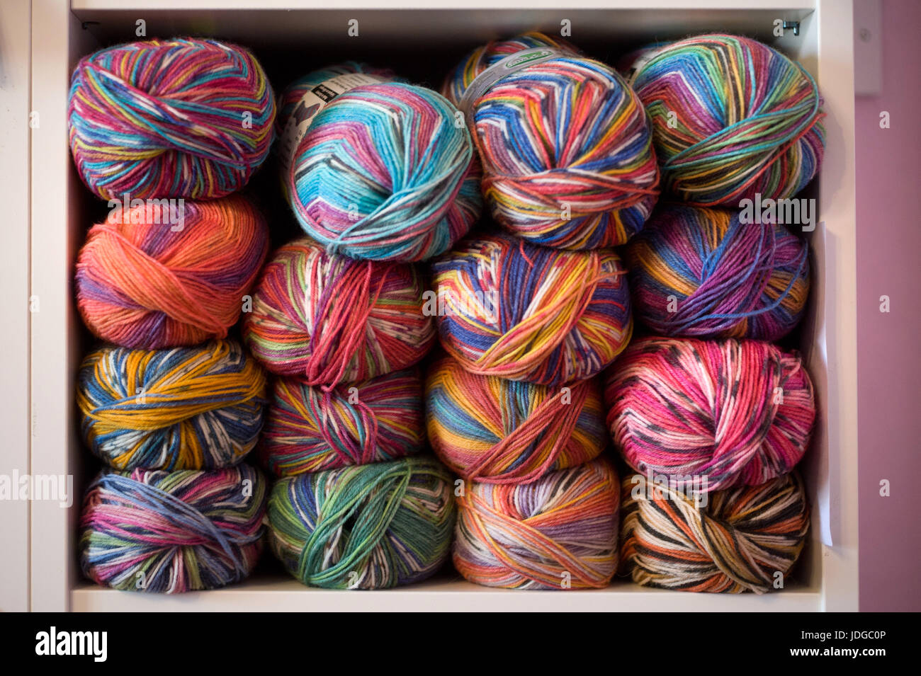 Balls of wools Stock Photo - Alamy