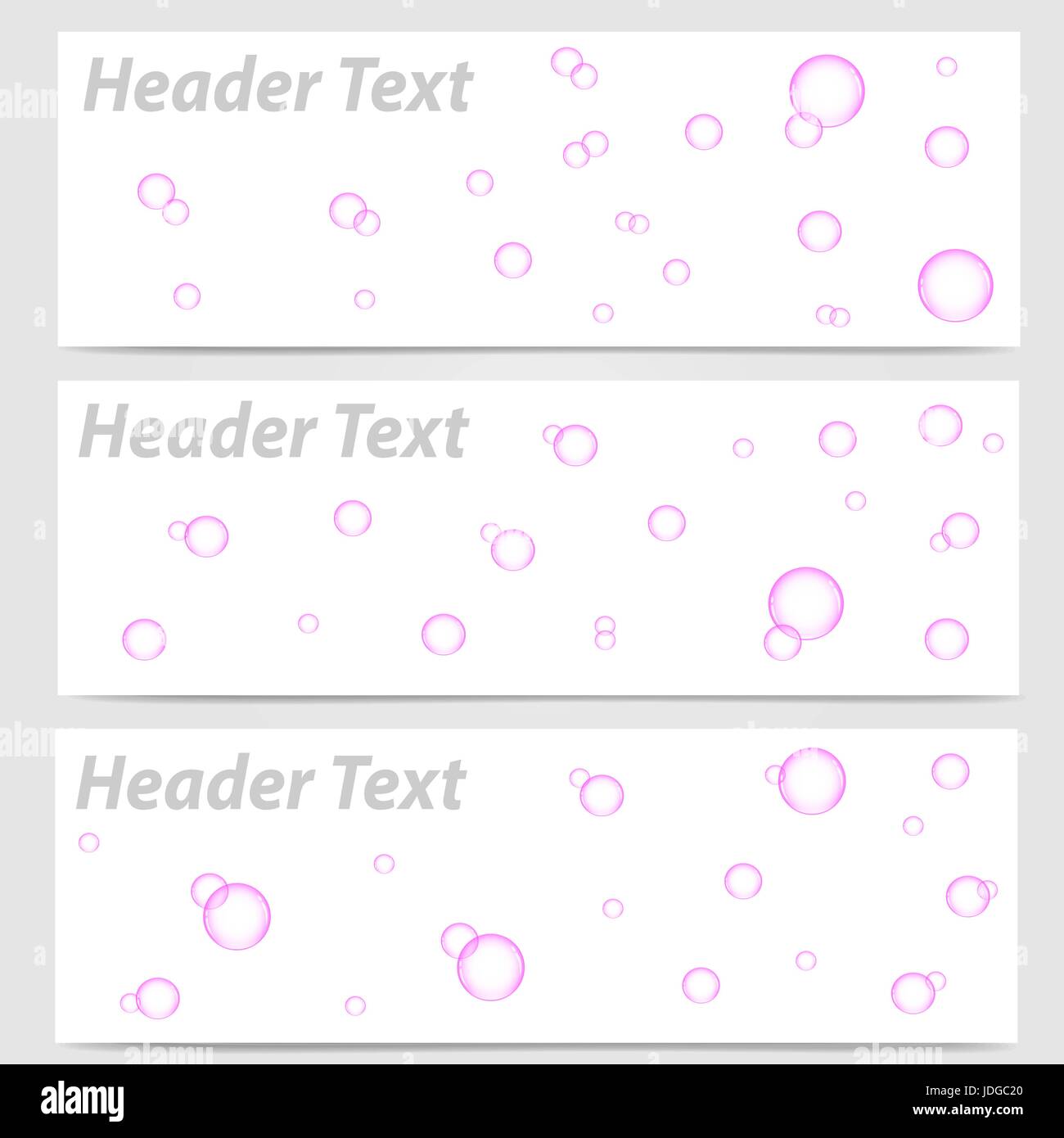 abstract header banner in pink color bubble water Stock Photo - Alamy