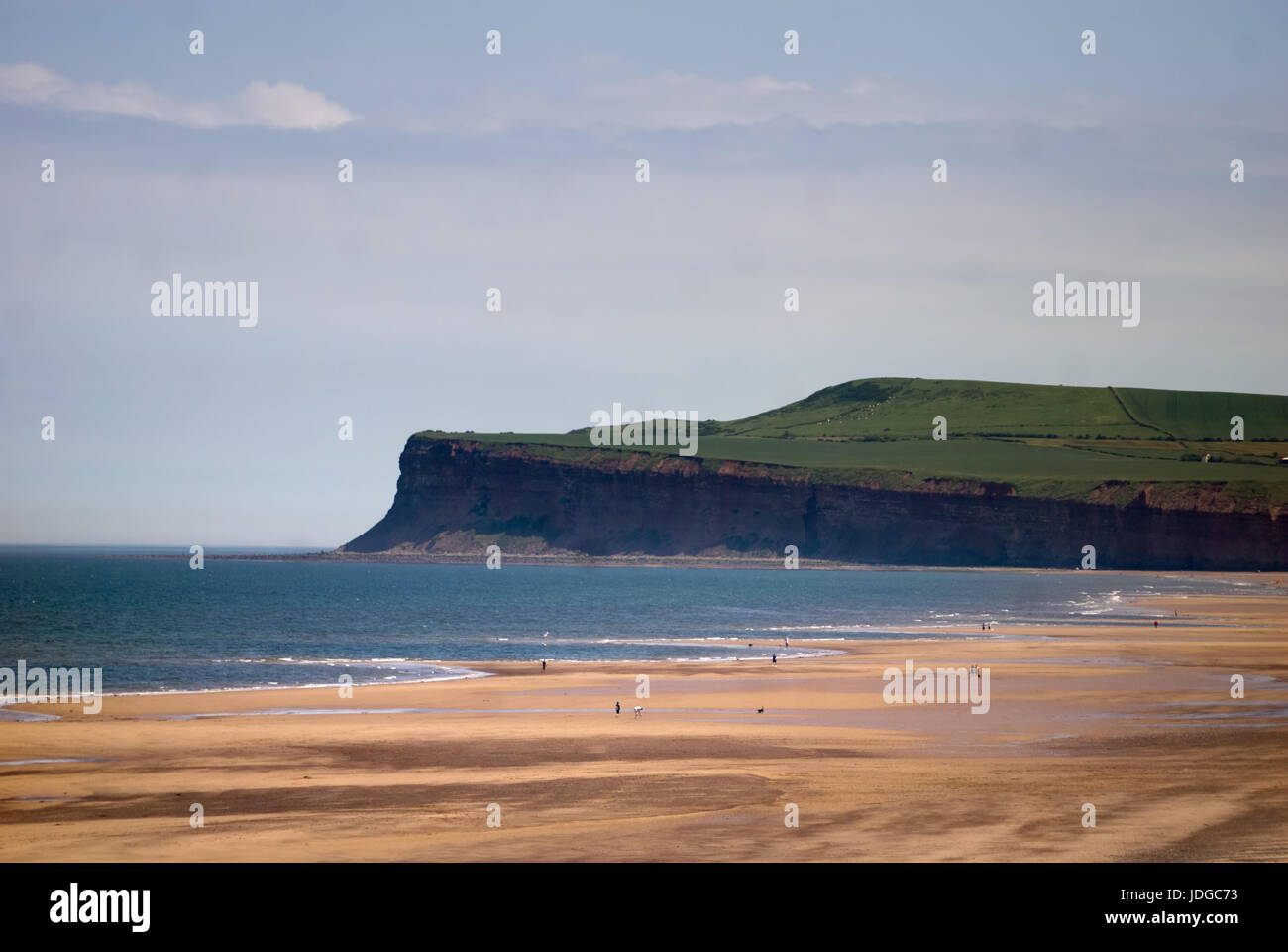 Marske Beach near Redcar looking north towards Saltburn, Cleveland ...
