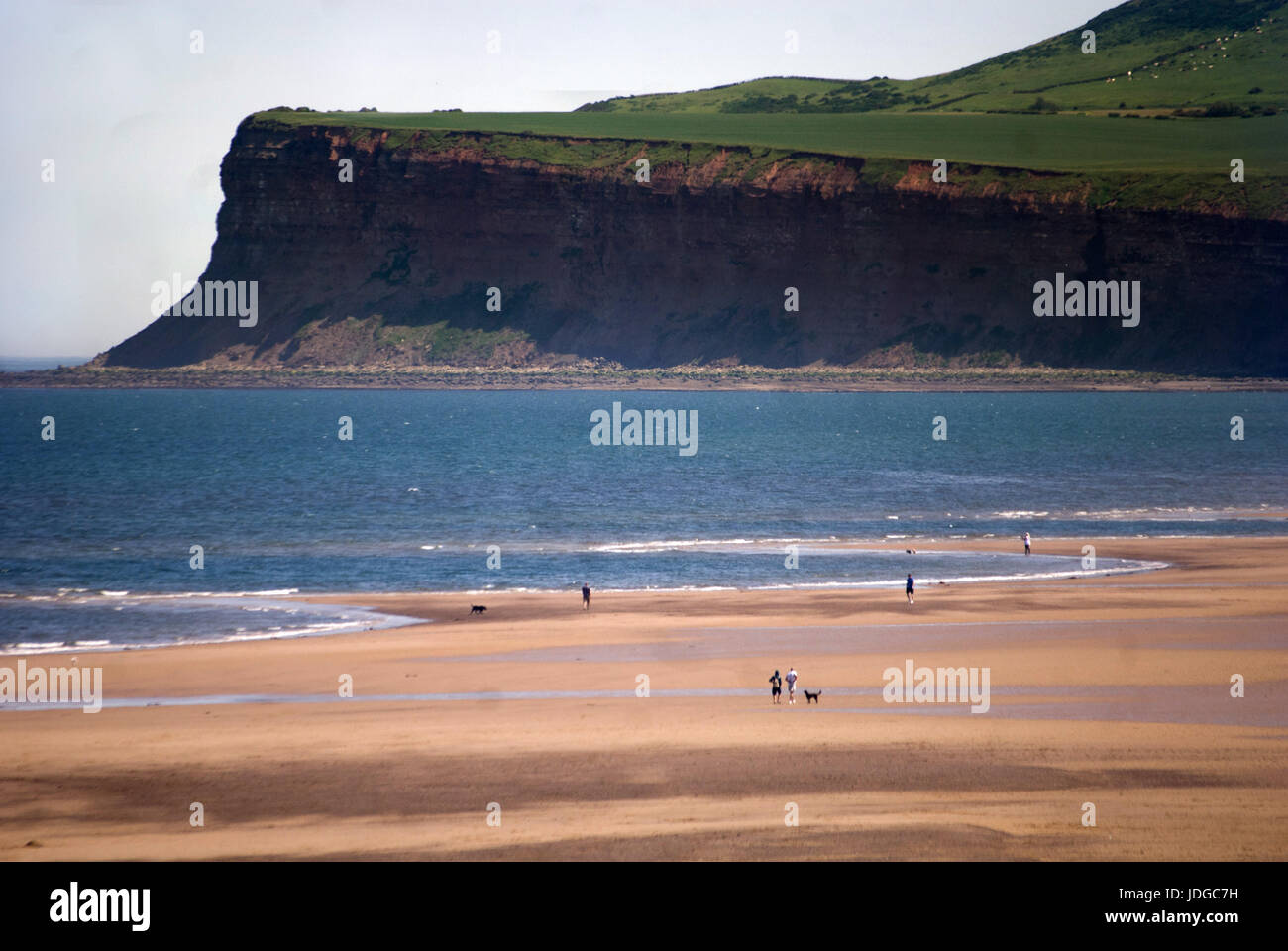 Marske Beach near Redcar looking north towards Saltburn, Cleveland ...