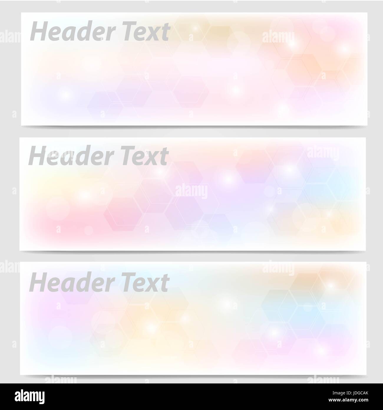 Vector set of abstract colorful pastel geometric header banners Stock ...