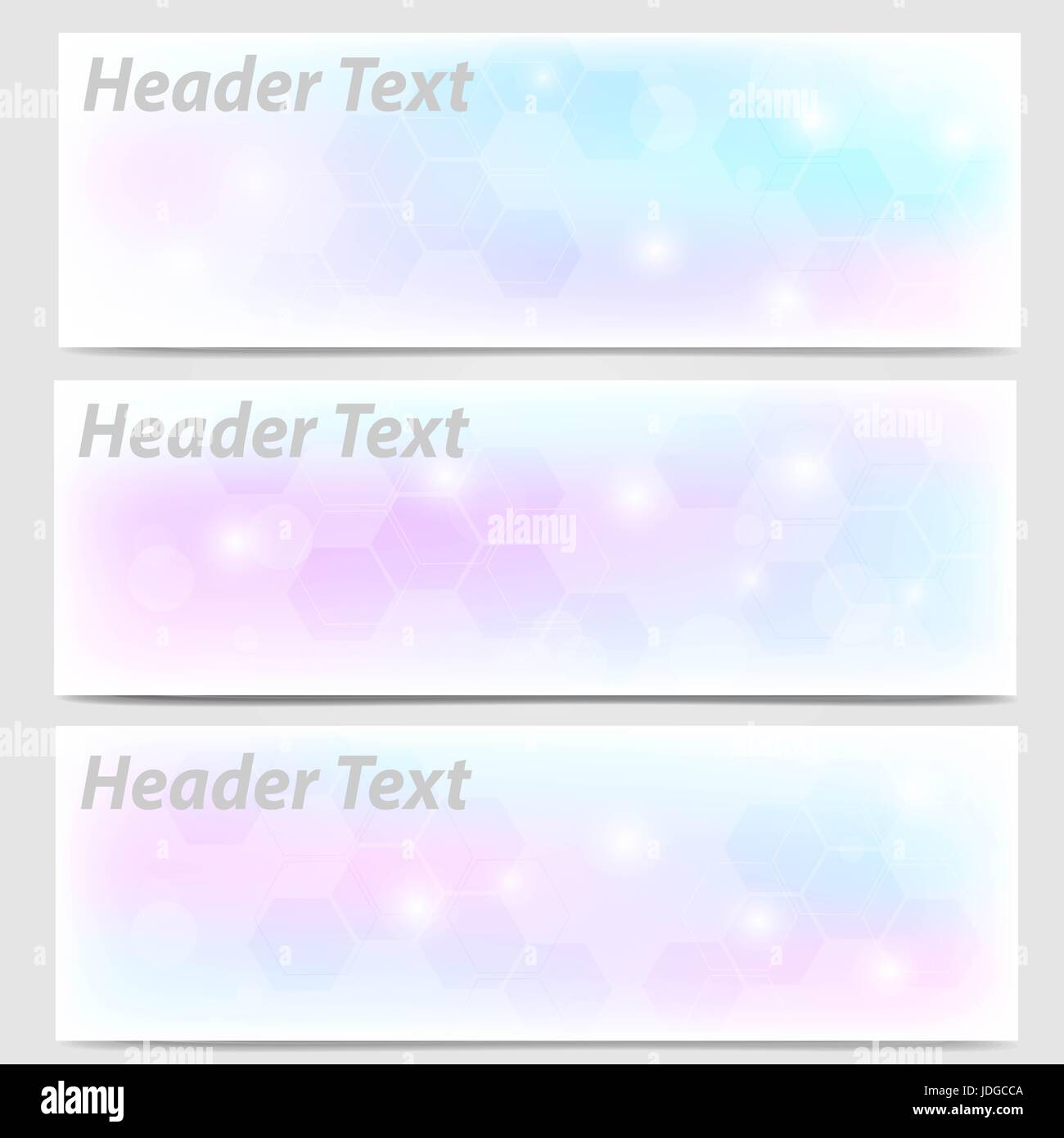 Vector set of abstract pink and blue pastel geometric header banners ...
