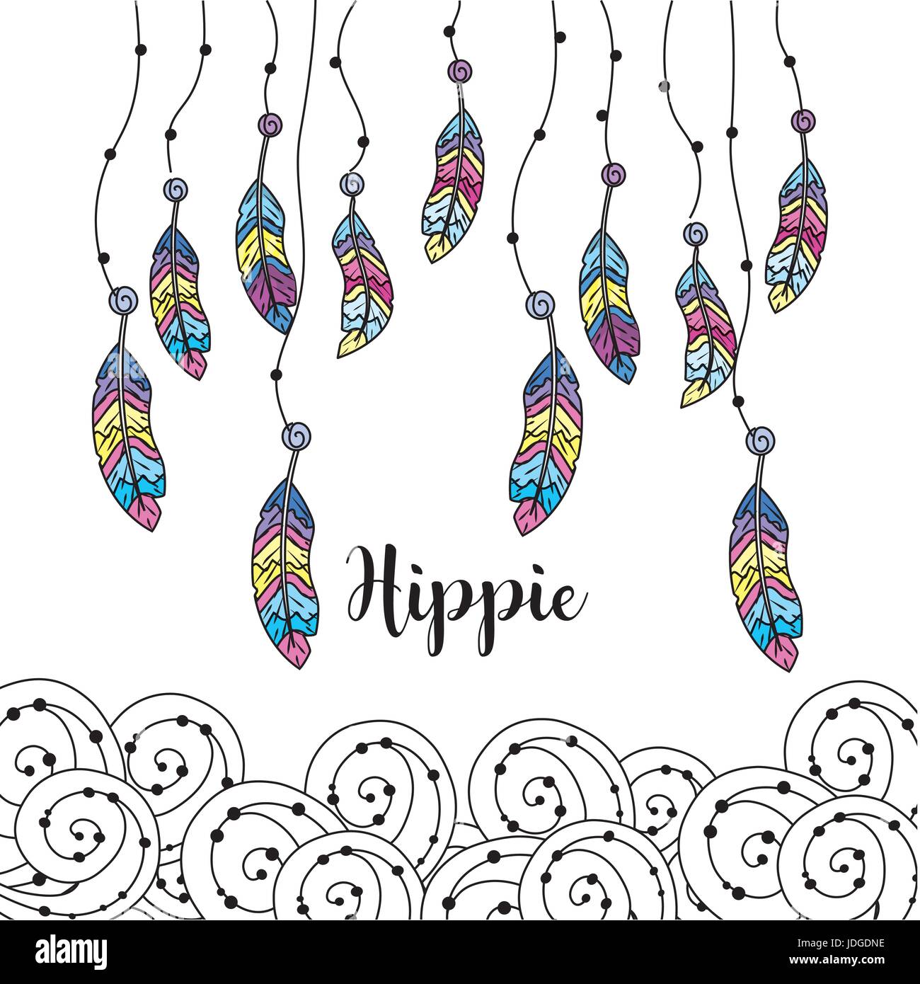 Hippy culture 1960s Stock Vector Images - Alamy