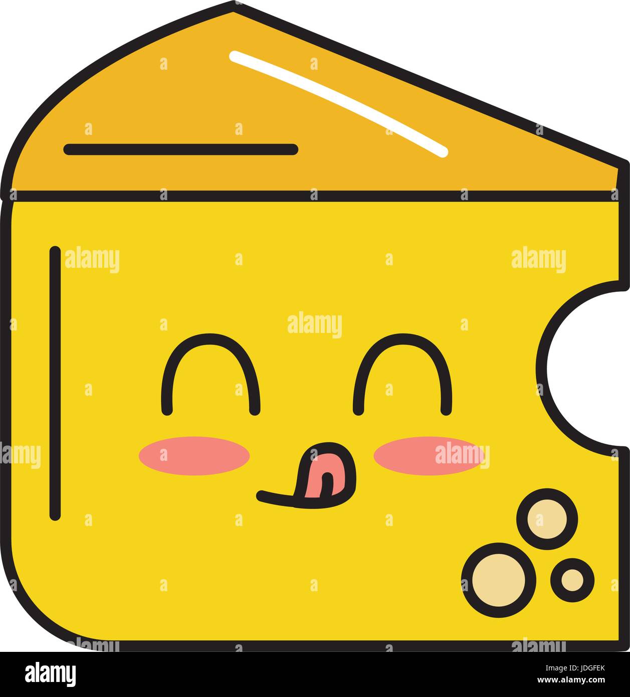 kawaii cute funny cheese food Stock Vector Image & Art - Alamy