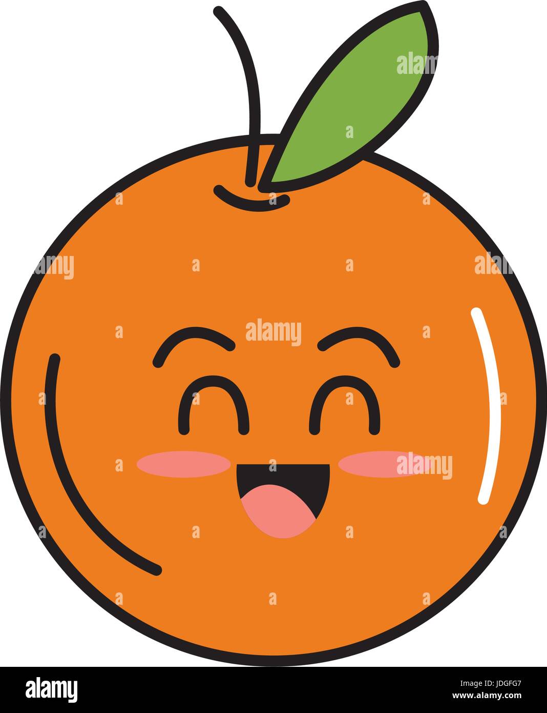 kawaii cute tender orange fruit Stock Vector Image & Art - Alamy
