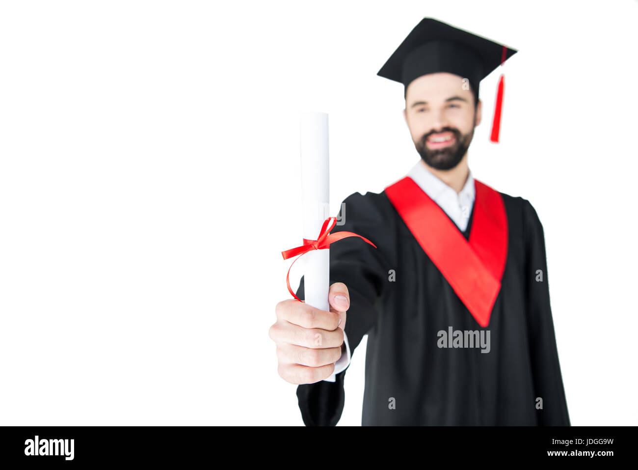 Man holding degree certificate hi-res stock photography and images - Alamy