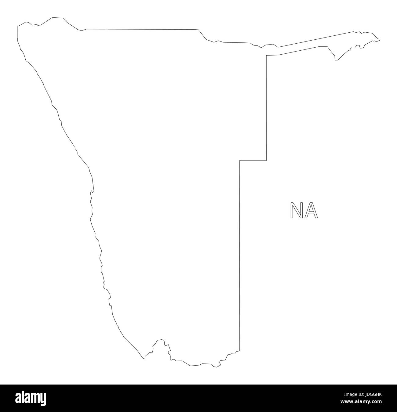 Namibia map Black and White Stock Photos & Images - Alamy