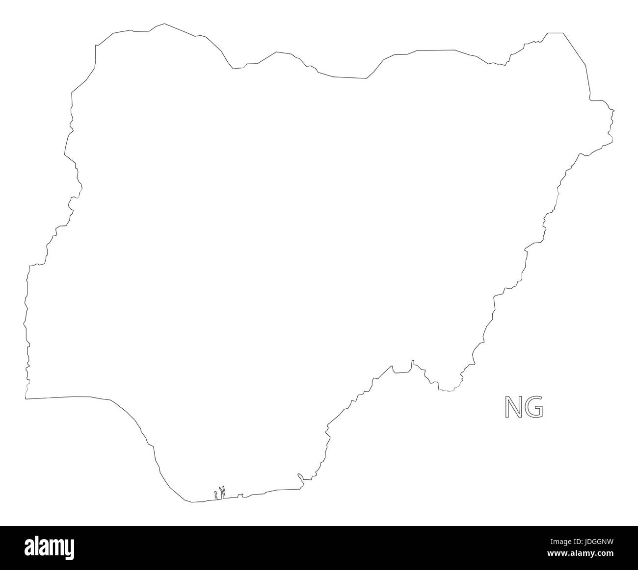 Nigeria Map Outline