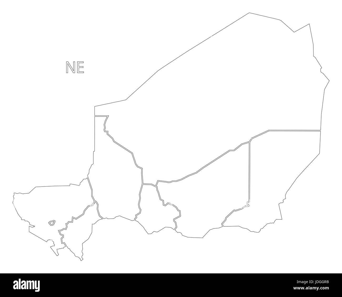 Niger country map Black and White Stock Photos & Images - Alamy